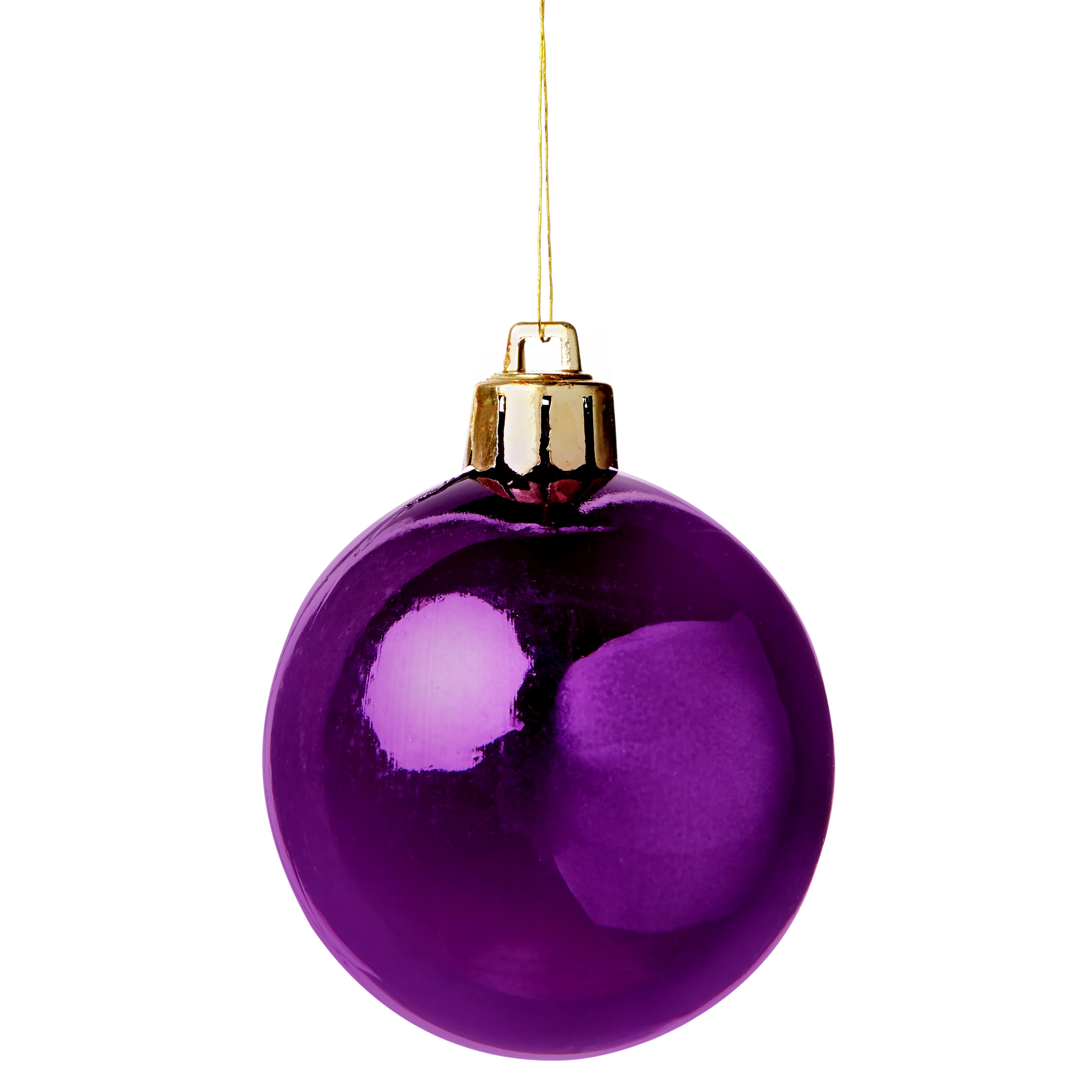 Plumb Plastic Round Christmas bauble set, Set of 8 (D) 60mm