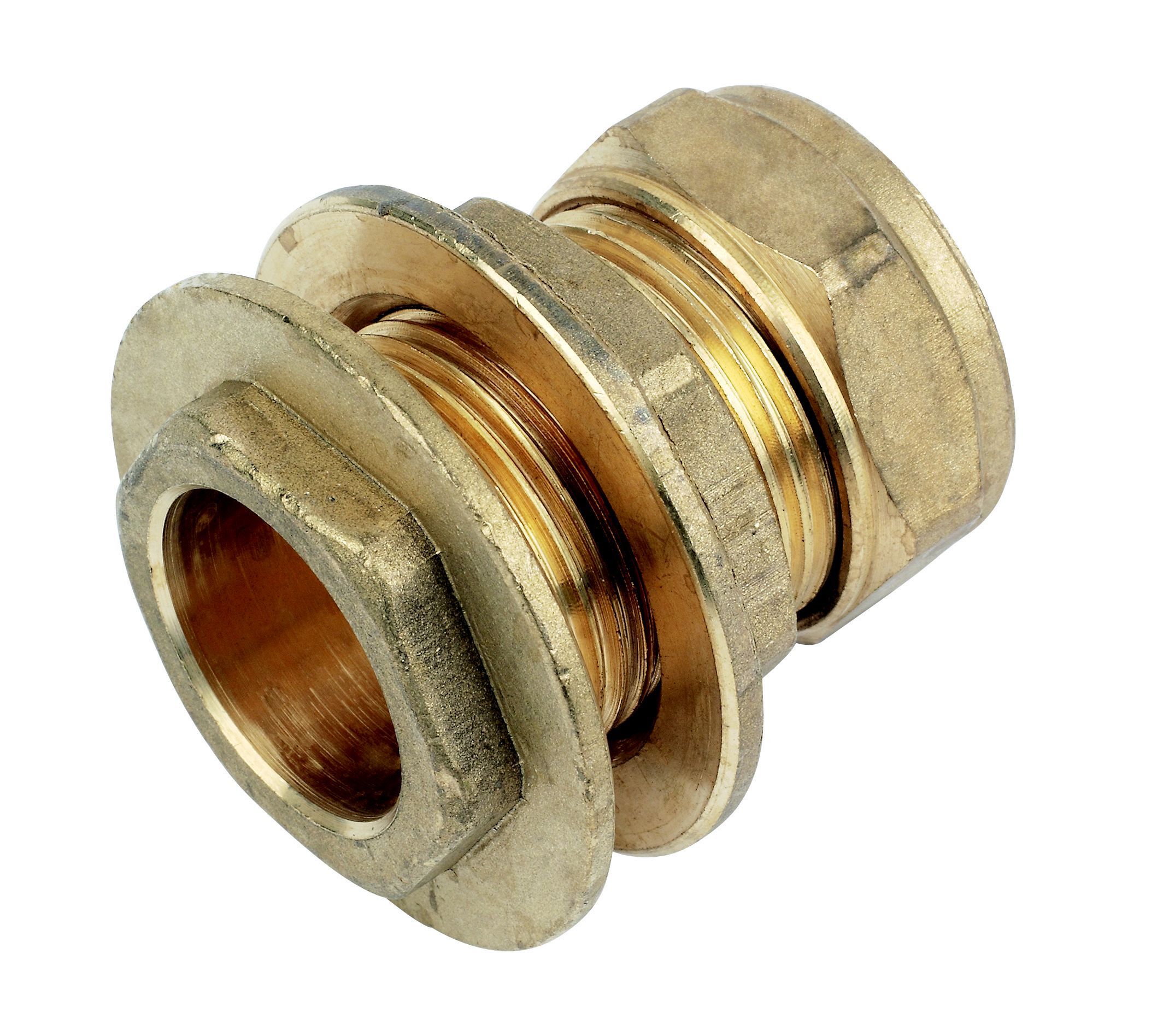 Plumbsure Compression Straight Tank connector, (Dia)22mm | DIY at B&Q
