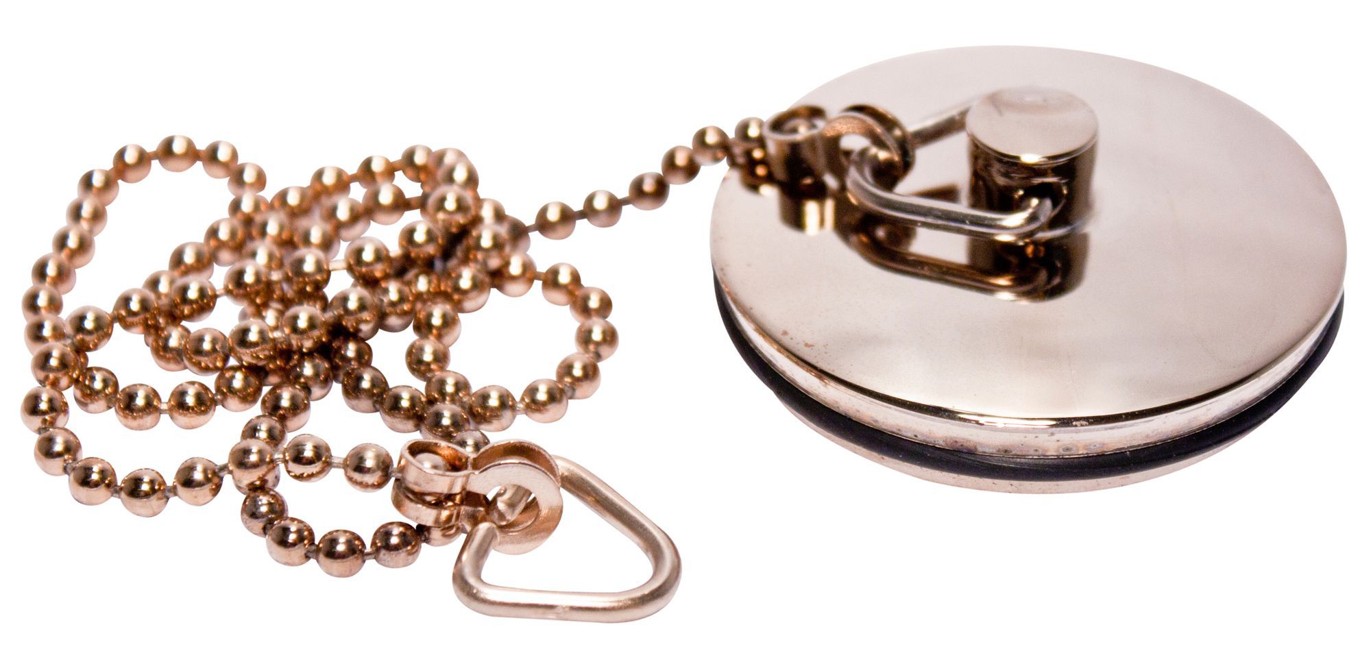 Plumbsure Metal Gold effect Bath Plug & chain (Dia)40mm | DIY at B&Q