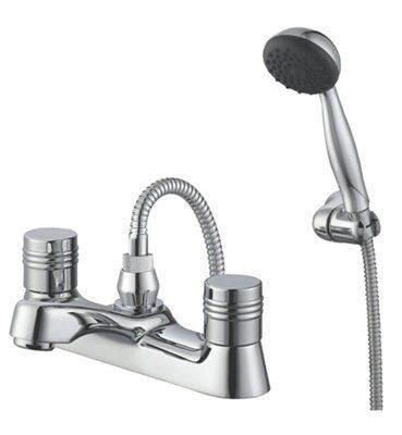 Plumbsure Opal Chrome effect (2TH) Shower mixer Tap