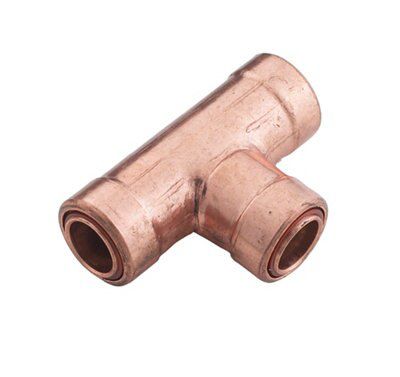 Plumbsure Push-fit Equal Pipe tee (Dia)10mm x 10mm x 10mm | DIY at B&Q