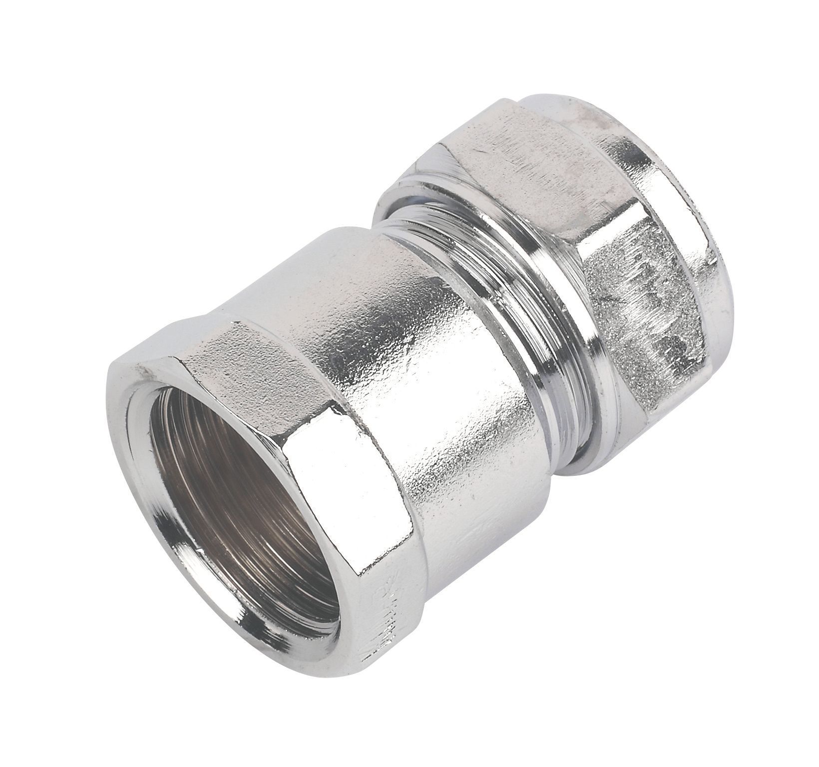 Plumbsure Silver Compression Straight Coupler (Dia)15mm, (L)41.8mm ...