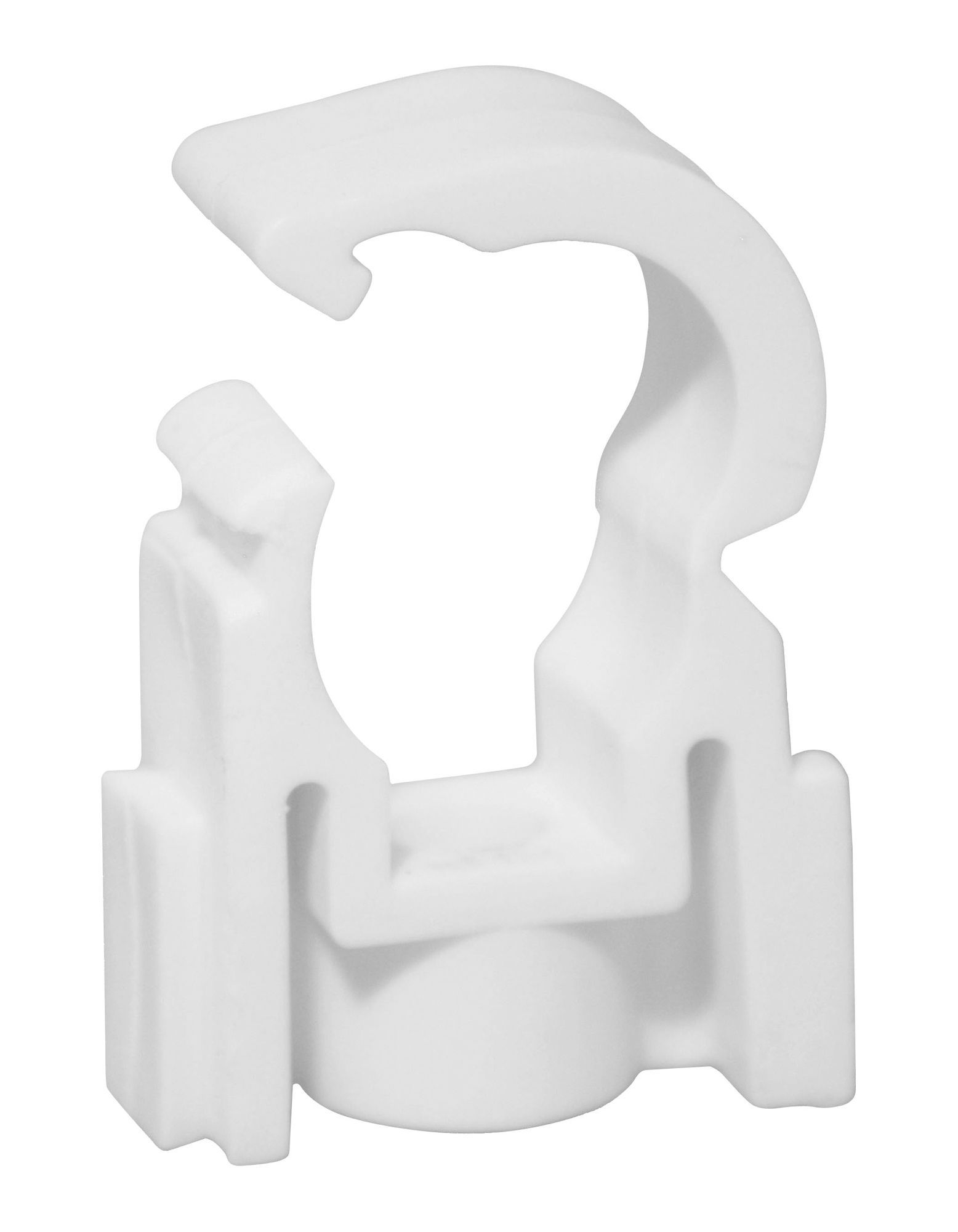 Plumbsure White Plastic Pipe clip M551SFQV3 (Dia)15mm, Pack of 5