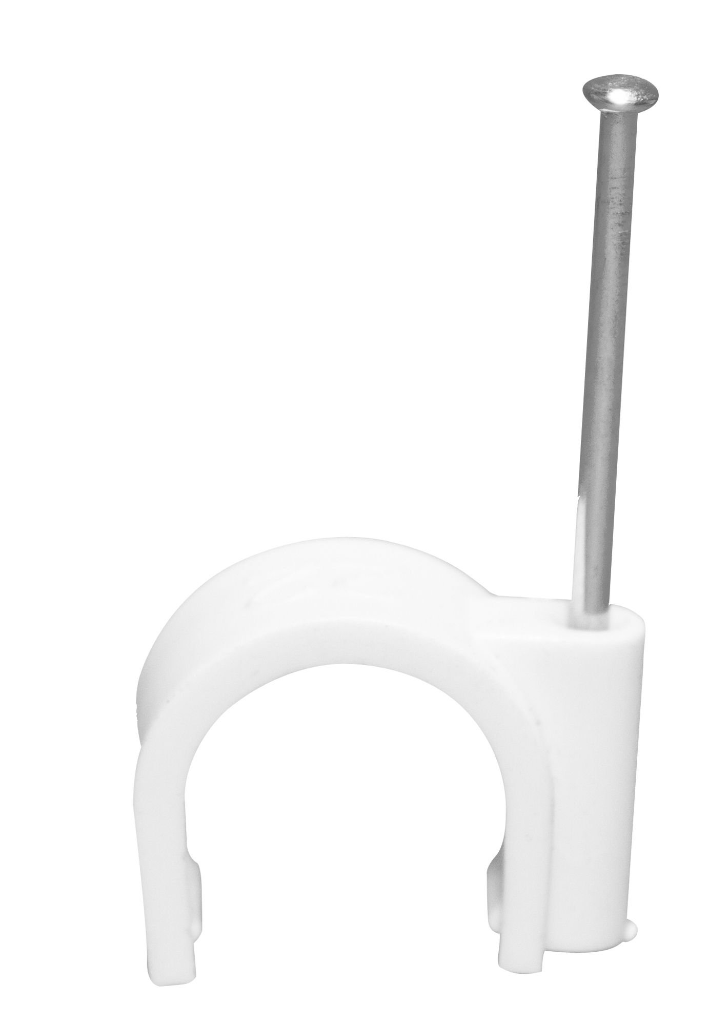 Plumbsure White Plastic Pipe clip M552NQV3 (Dia)22mm, Pack of 10