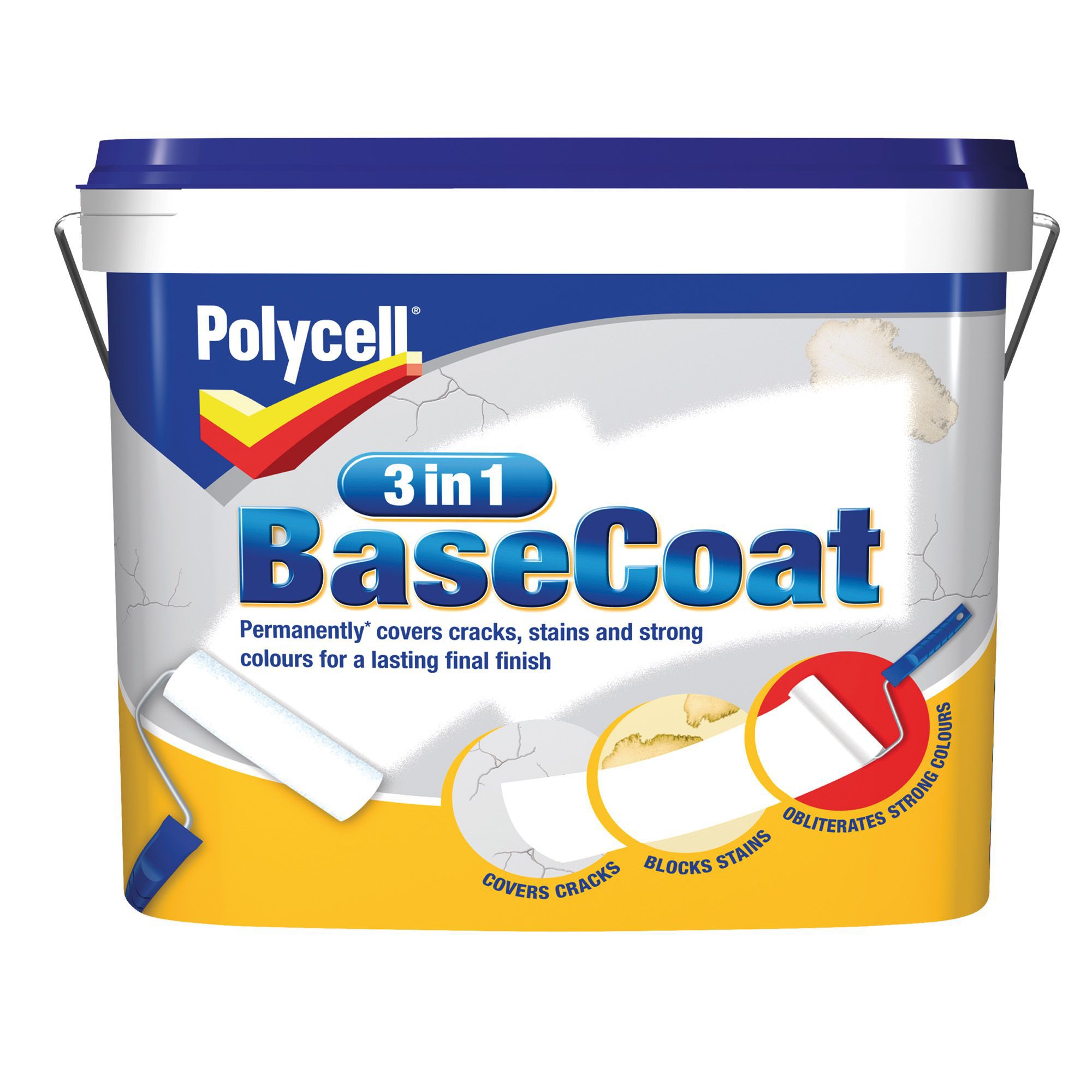Polycell 3 in 1 White Matt Basecoat 7L | DIY at B&Q