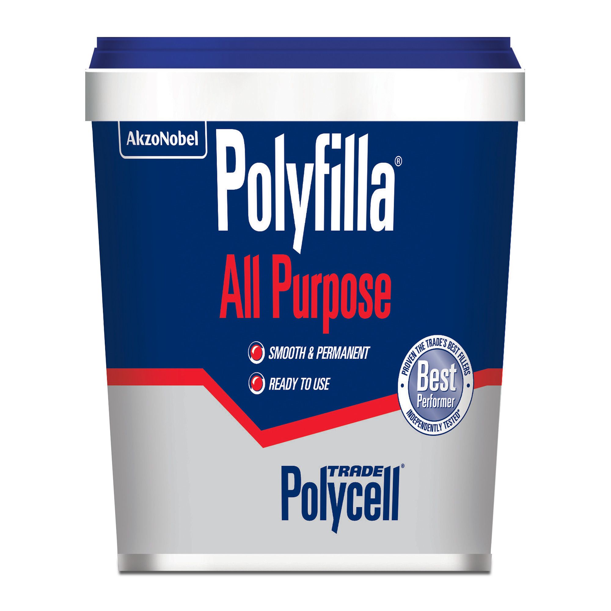 Polycell All Purpose White Ready mixed Plaster, stone, concrete & wood ...