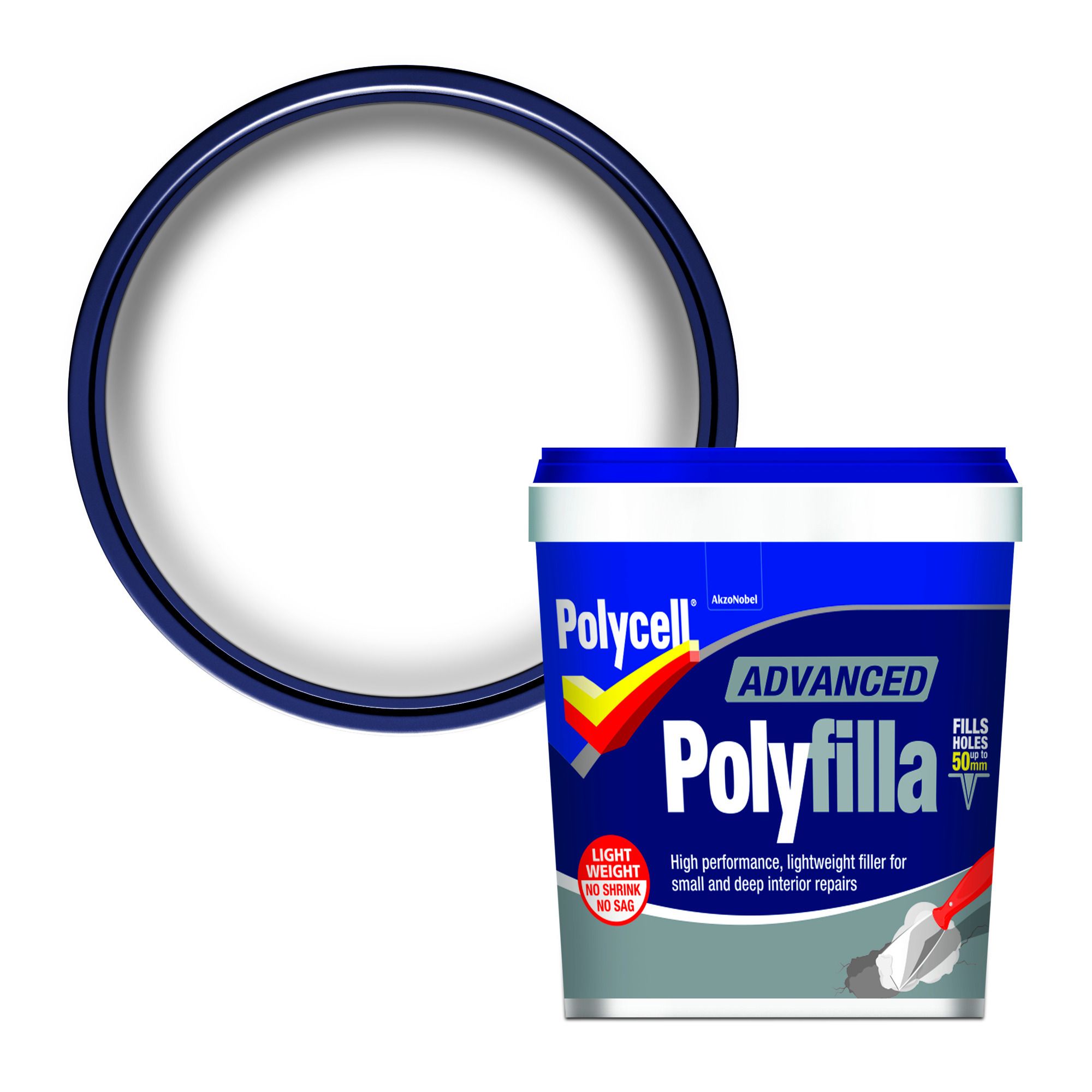 Polycell White Filler, 0.45kg - Ready mixed | DIY at B&Q