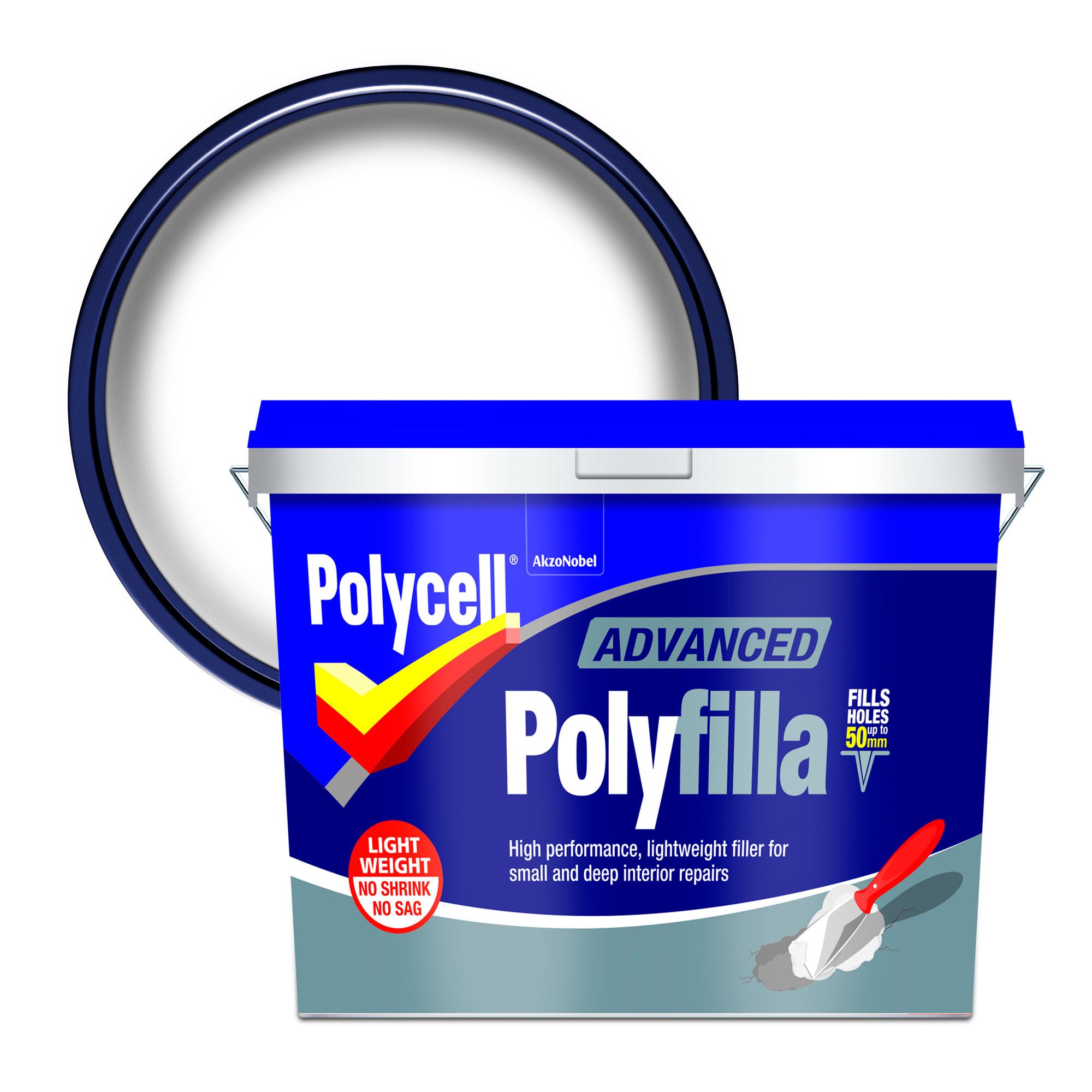 Polycell White Ready mixed Filler, 1.87kg | DIY at B&Q