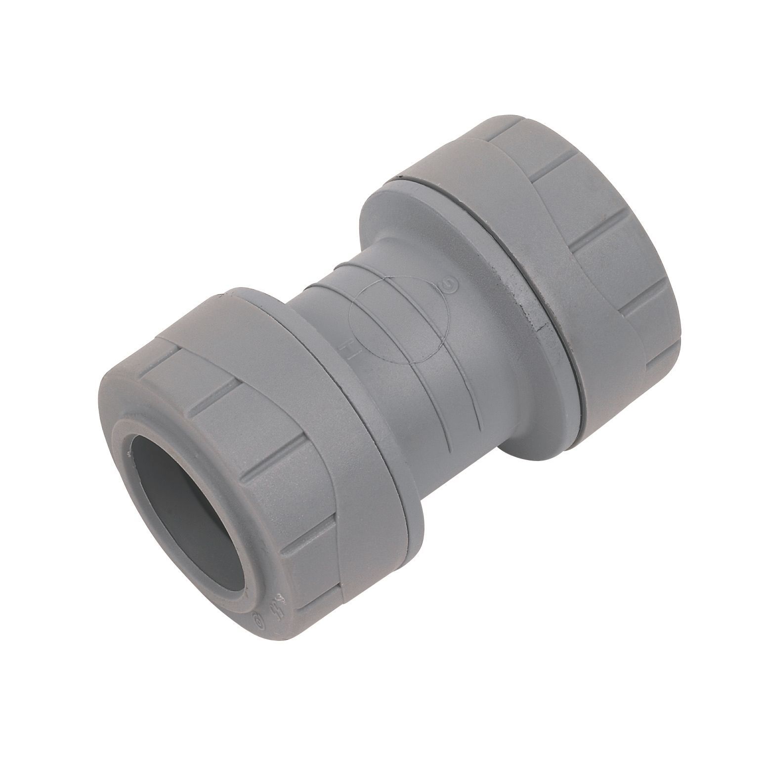 PolyPlumb Grey Straight Coupler (Dia)22mm