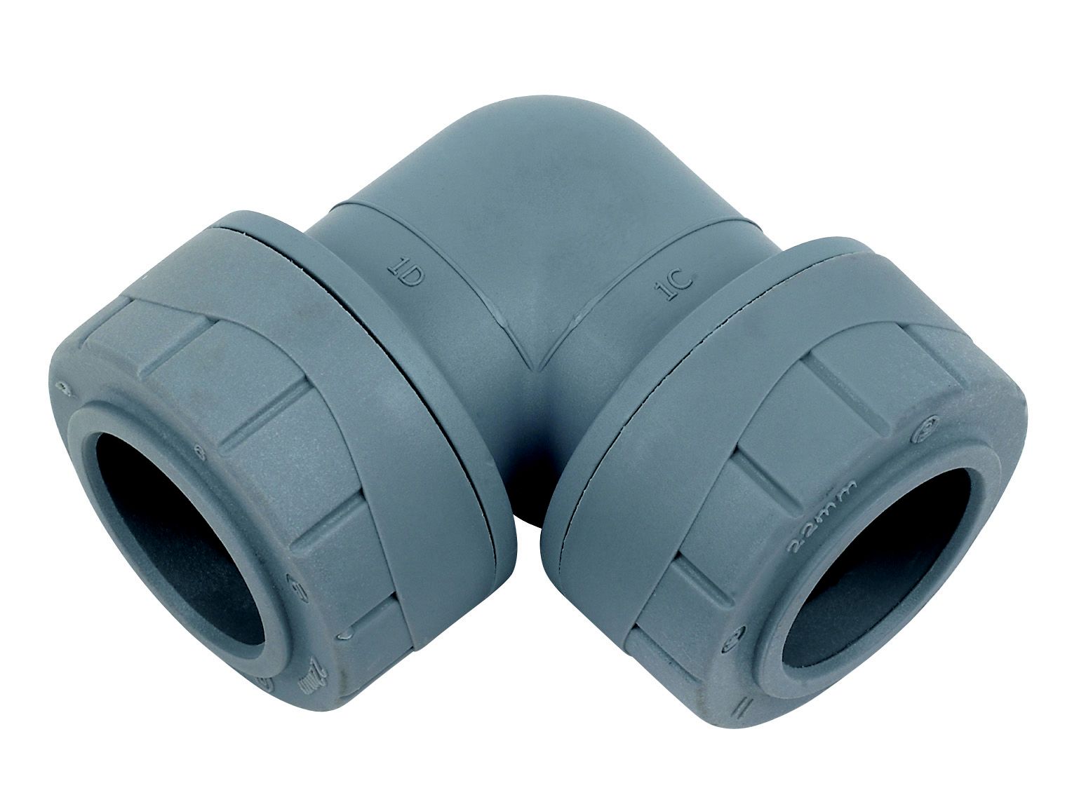 PolyPlumb Push-fit 90° Pipe elbow (Dia)22mm