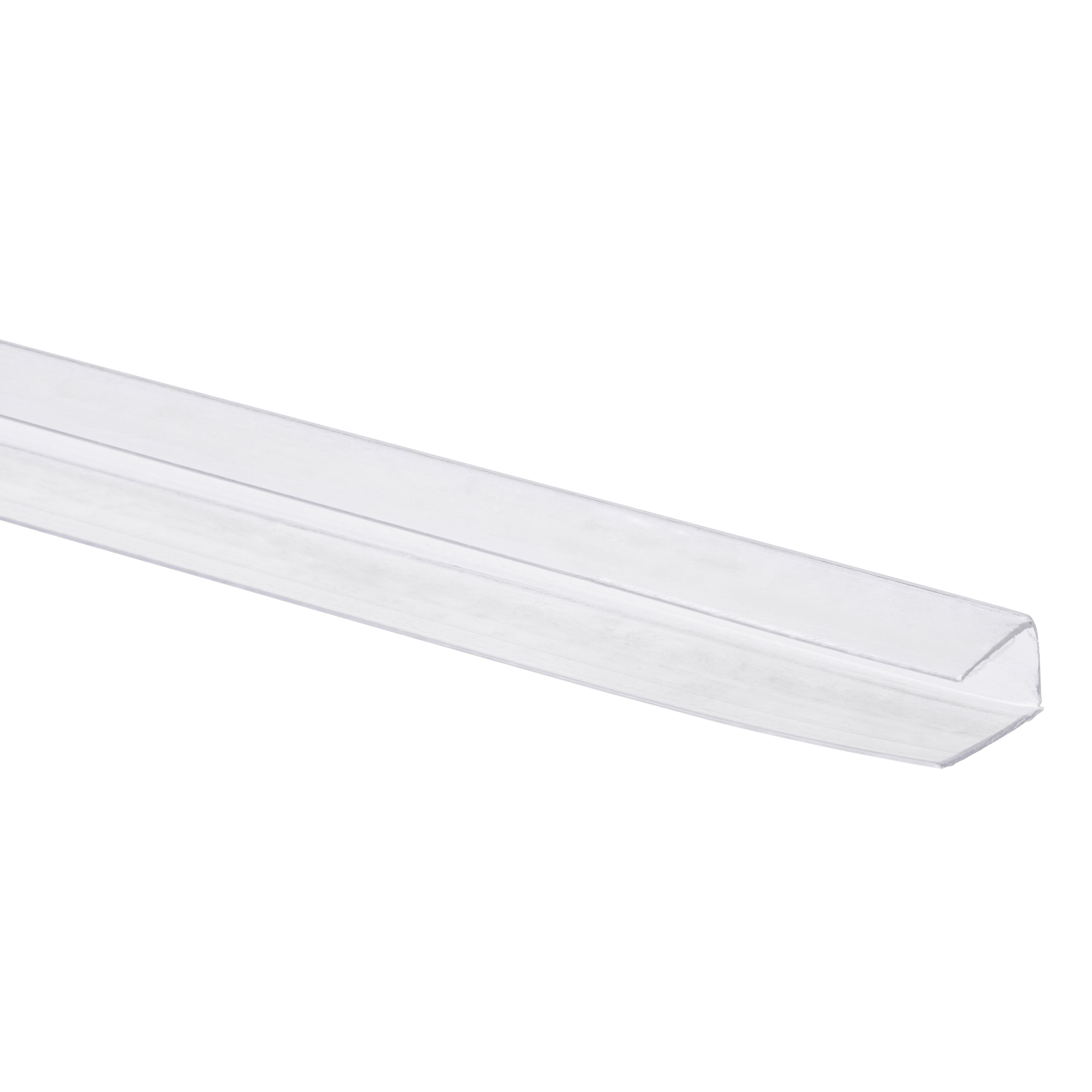 Polywall Clear Capping strip (L)3000mm (W)16mm (T)1.4mm | DIY at B&Q