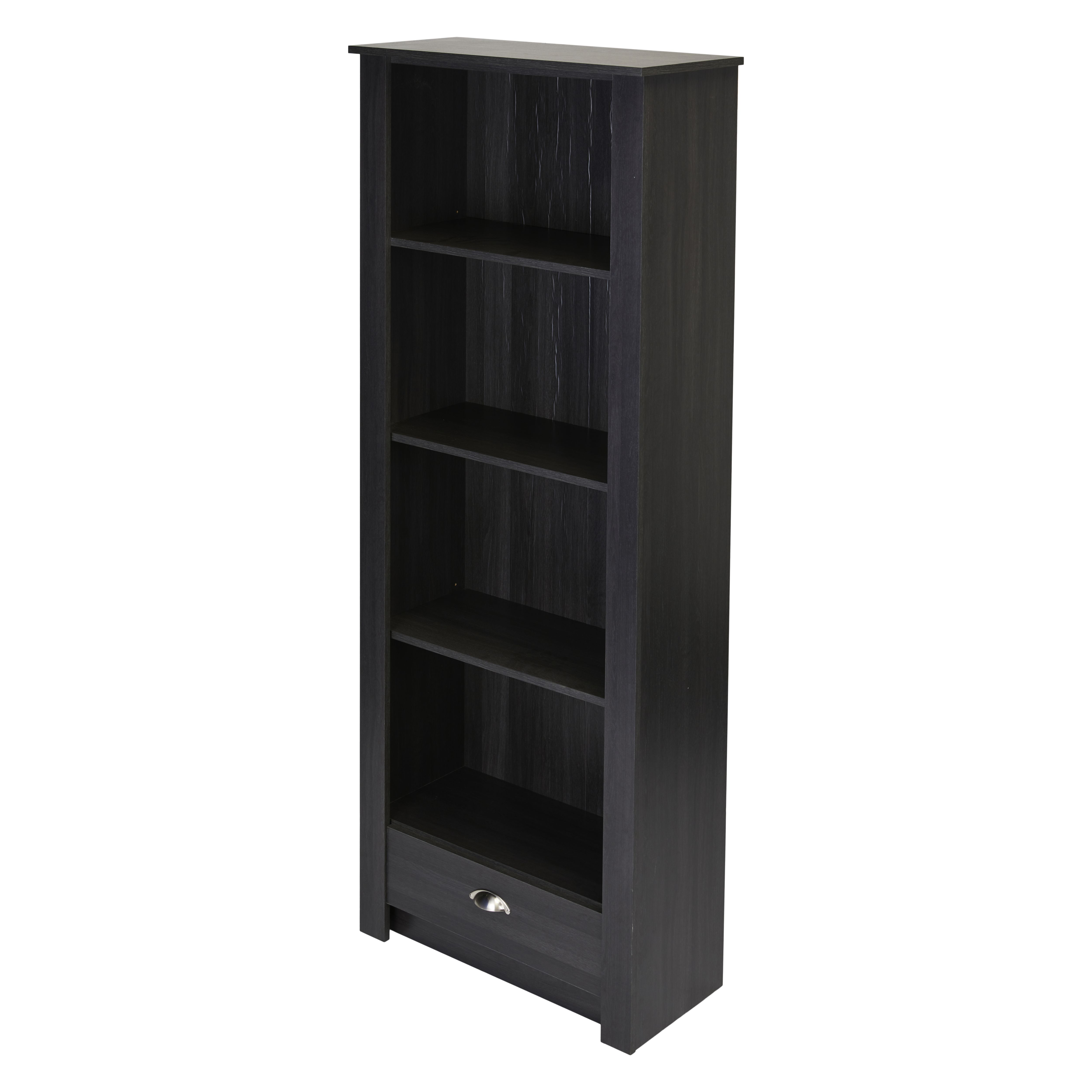 Porthchapel Matt black 1 compartment 4 Shelf Freestanding Rectangular ...