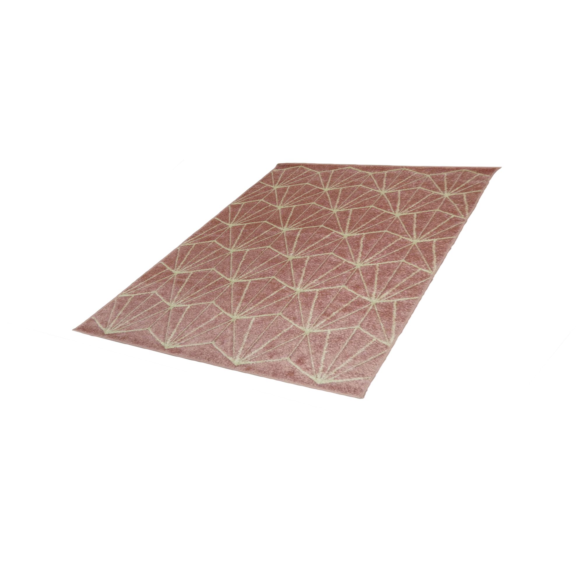Portland Pink Geometric Large Rug, (L)230cm x (W)160cm