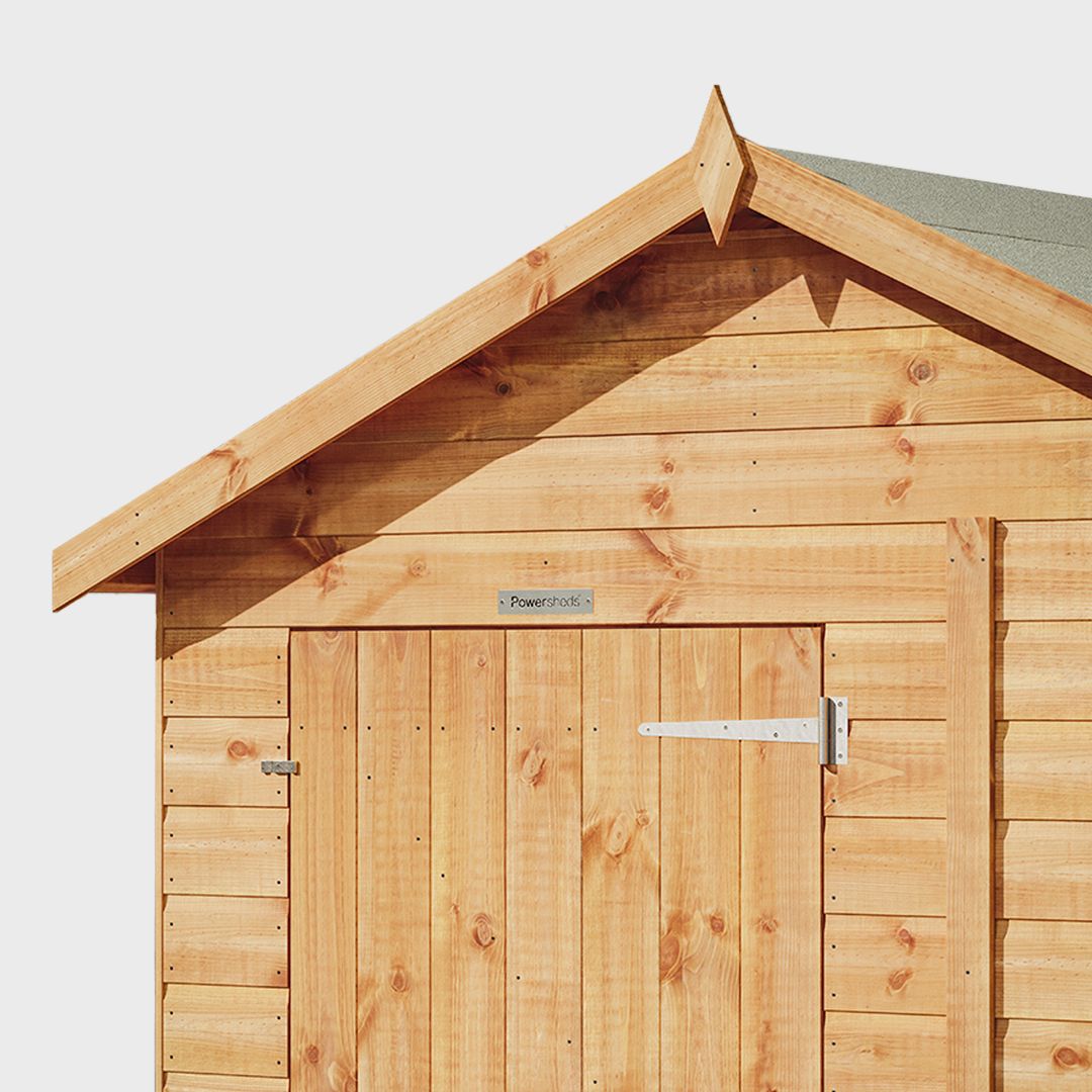 Powersheds Shiplap Tongue & groove 12x6 ft Apex Golden brown Wooden Dip ...