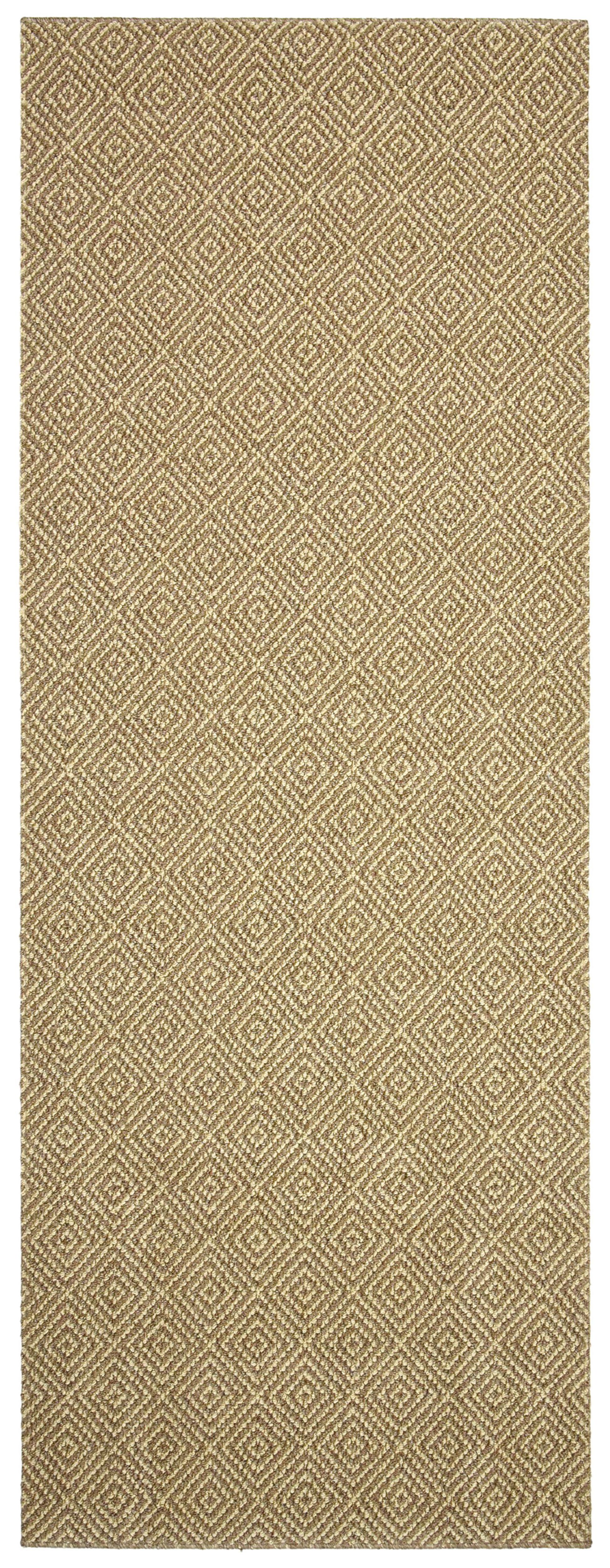 Prague Beige Diamond Heavy duty Mat, 180cm x 67cm