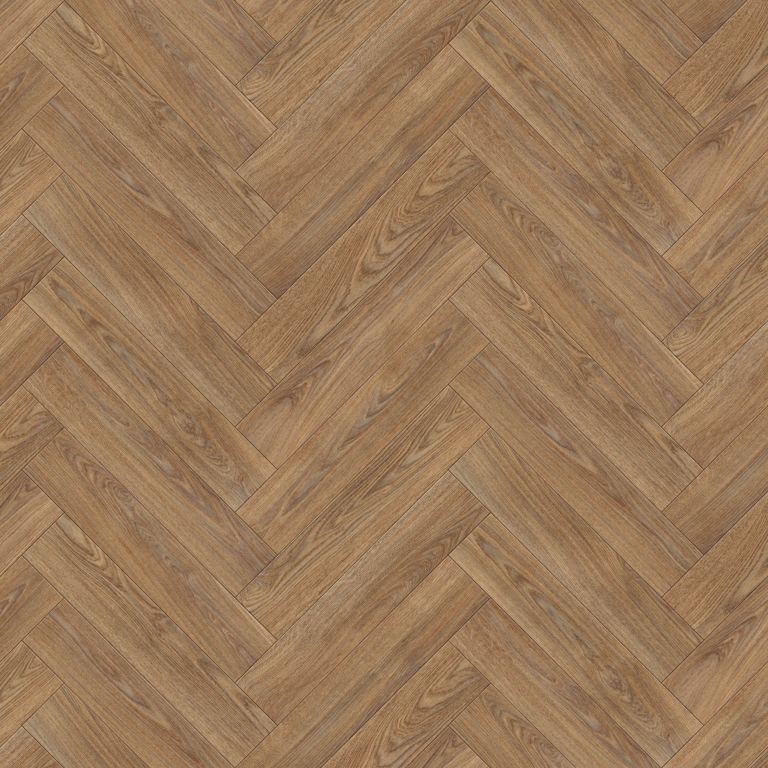 Precut Natural Herringbone Wood effect Sheet vinyl, 6m²