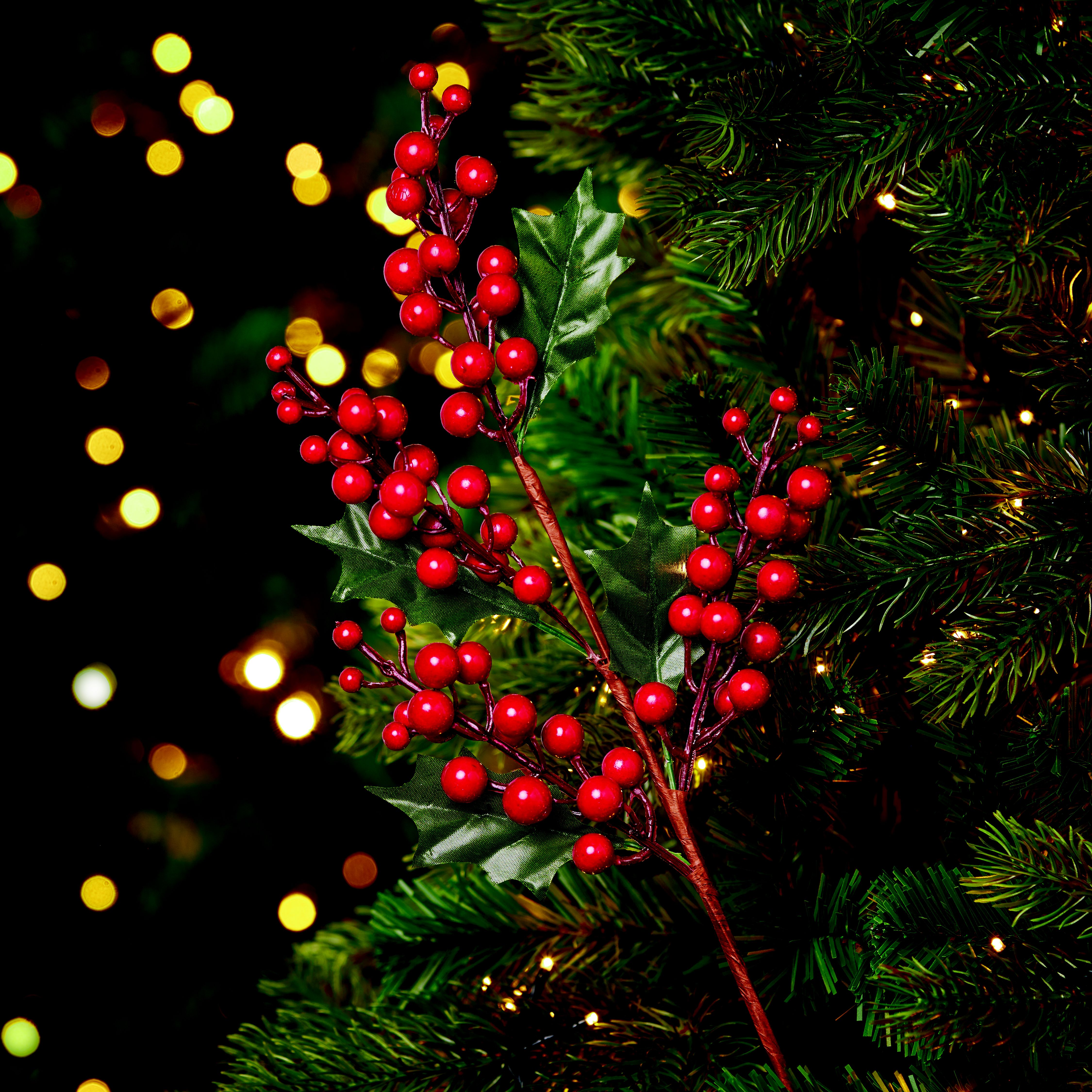 Premier Decorations Limited Berry & Holly Stem | DIY at B&Q
