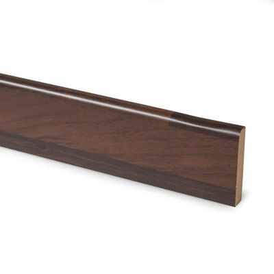 Premium Kitchens Butchers block Walnut effect Laminate Upstand (L)3050mm
