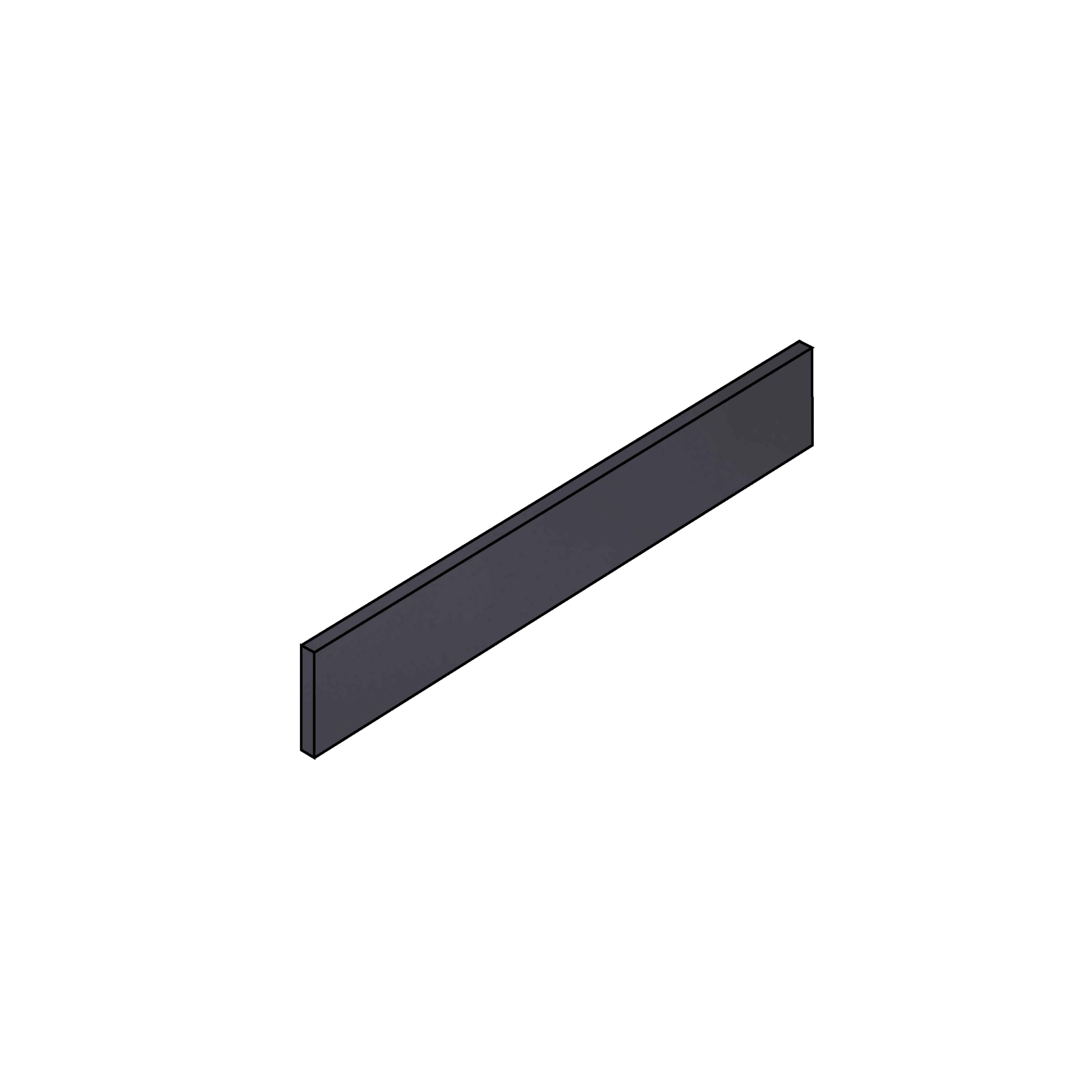 Premium Kitchens Ethos Indigo Aluminium effect Square edge Plinth, (L ...