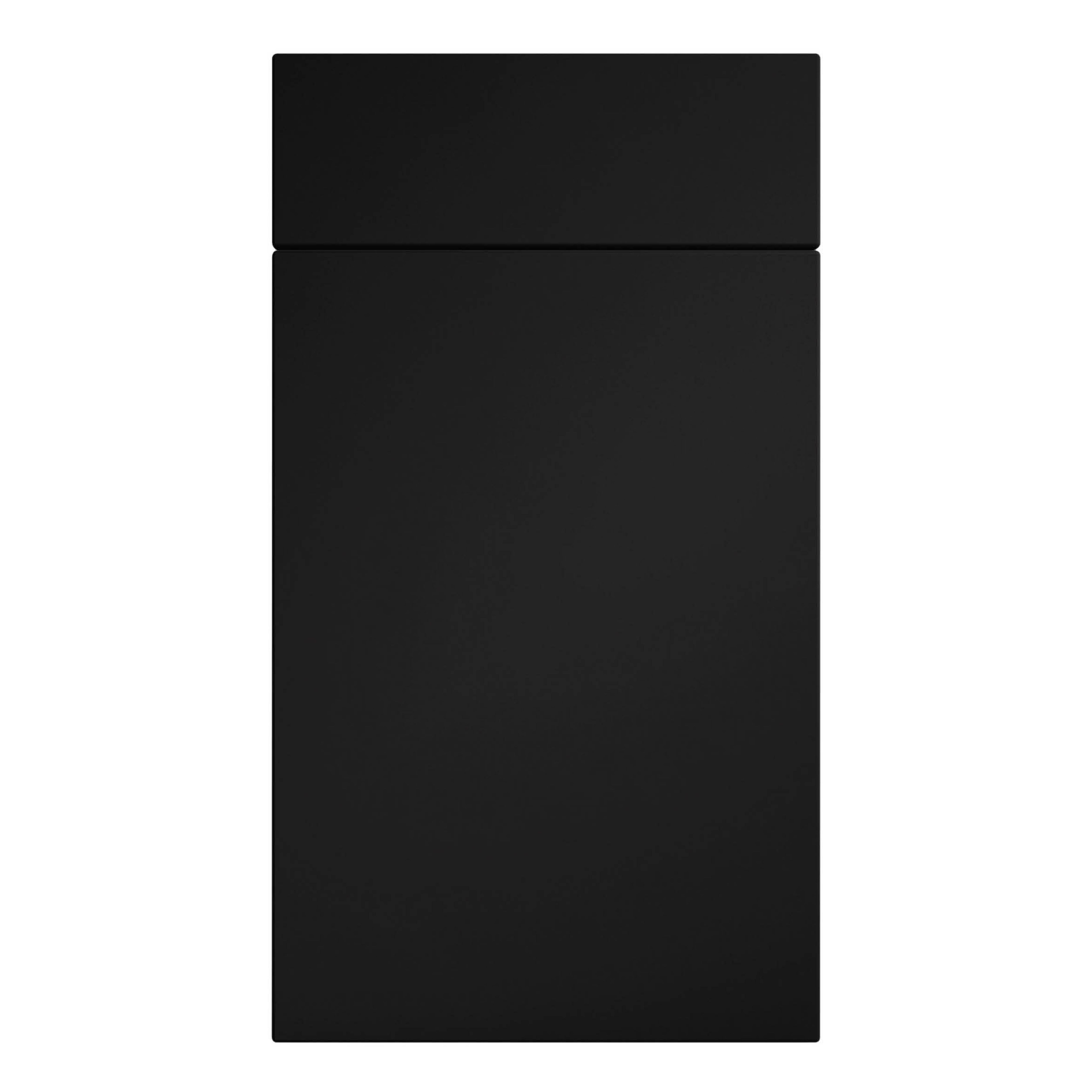 Premium Kitchens Ethos Matt black Modern Highline Cabinet door (W)600mm ...