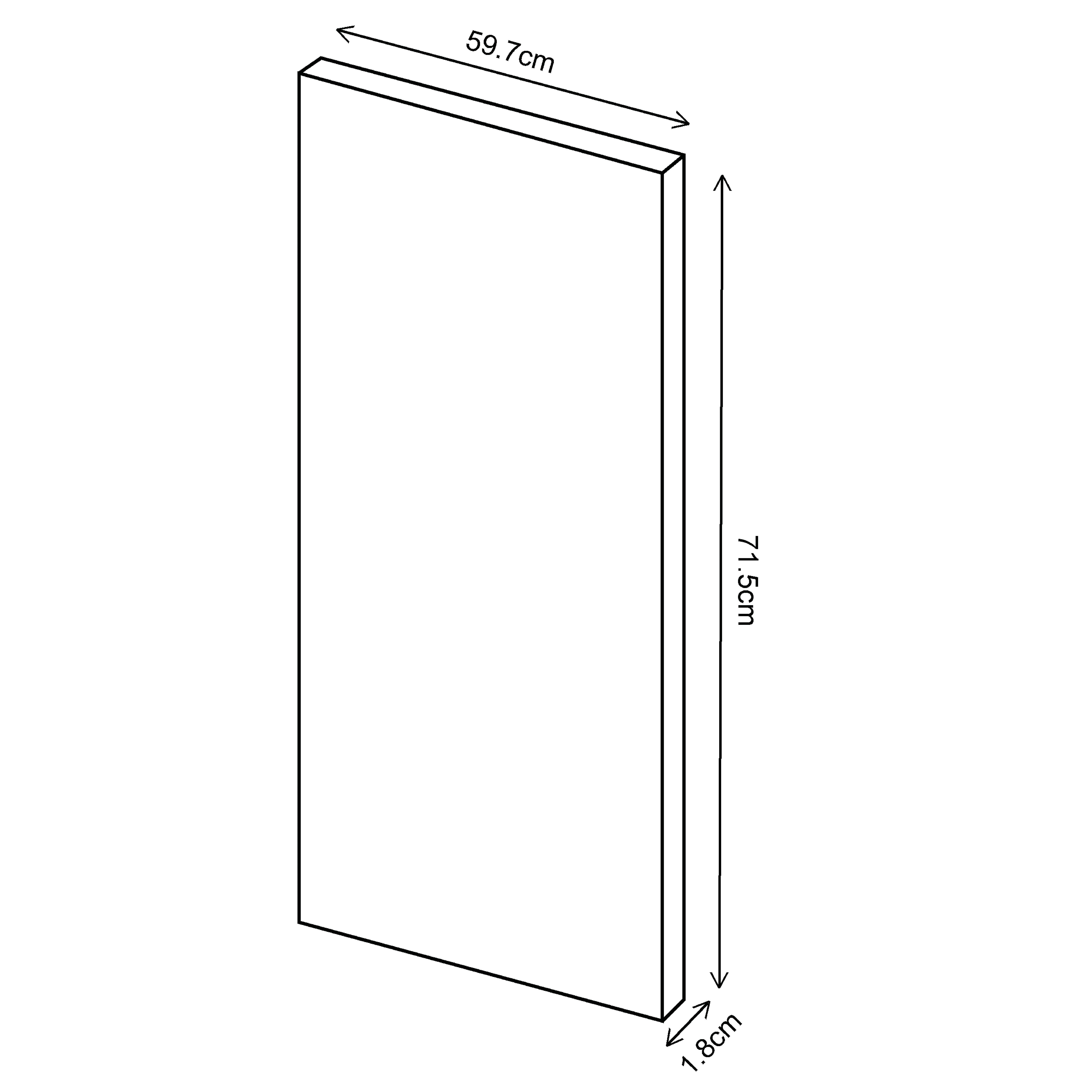 Premium Kitchens Ethos Matt red Modern Highline Cabinet door (W)600mm ...