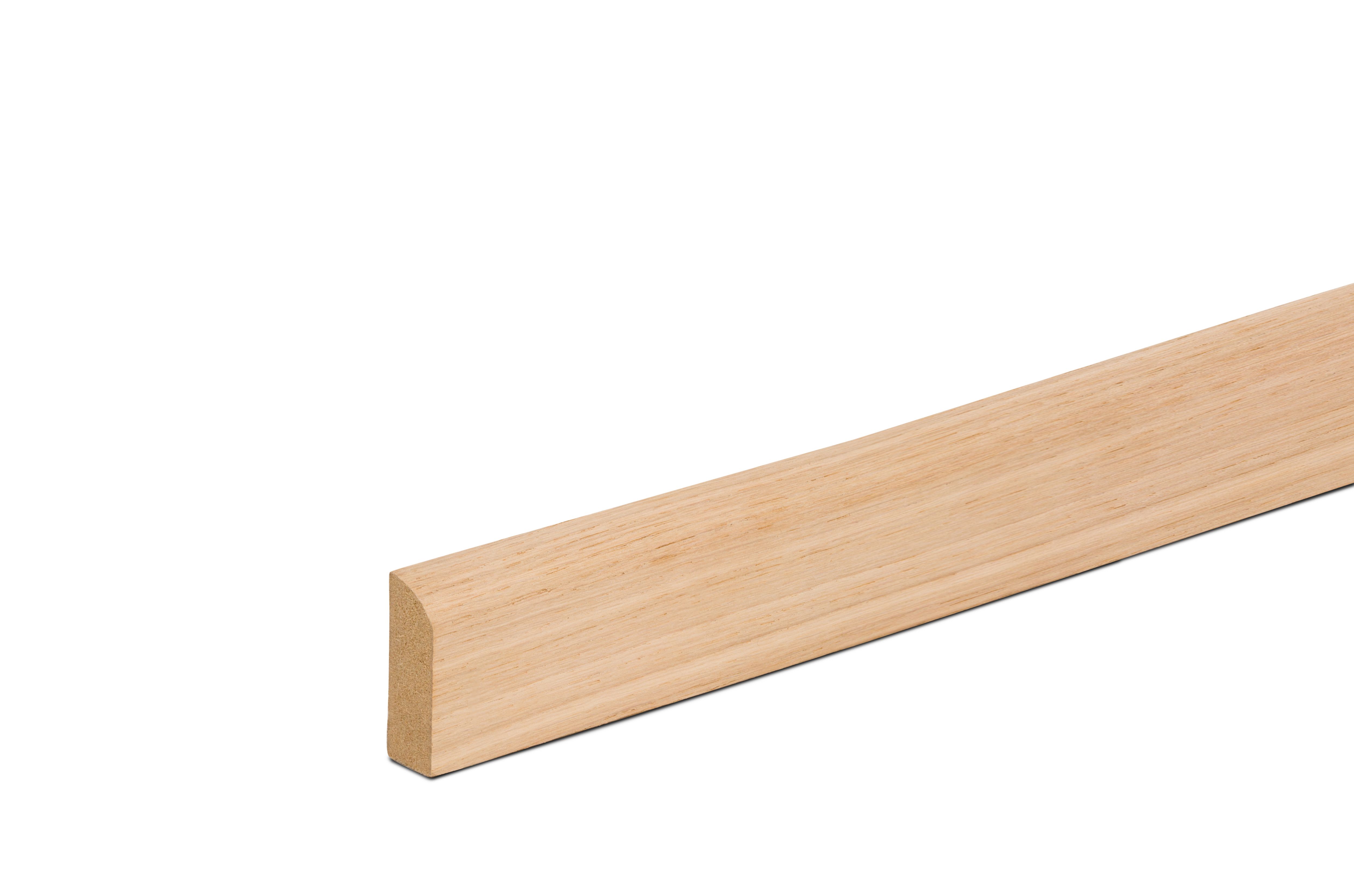 Primed MDF Oak Rounded Architrave (L)2100mm (W)44mm (T)15mm, Pack of 5