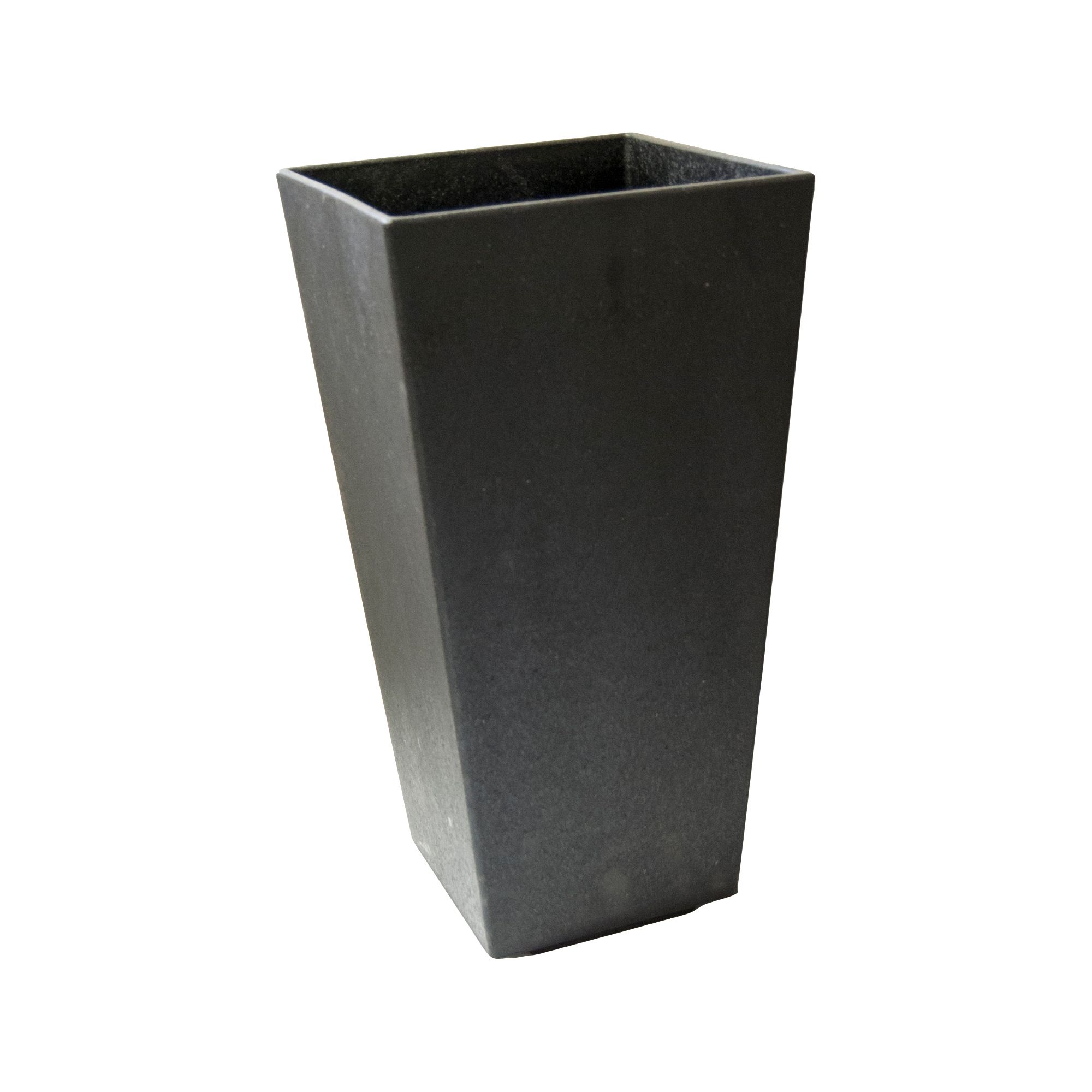 Primeur Sonata Matt Slate Grey Plain Plant pot (Dia) 26cm, (H)50cm