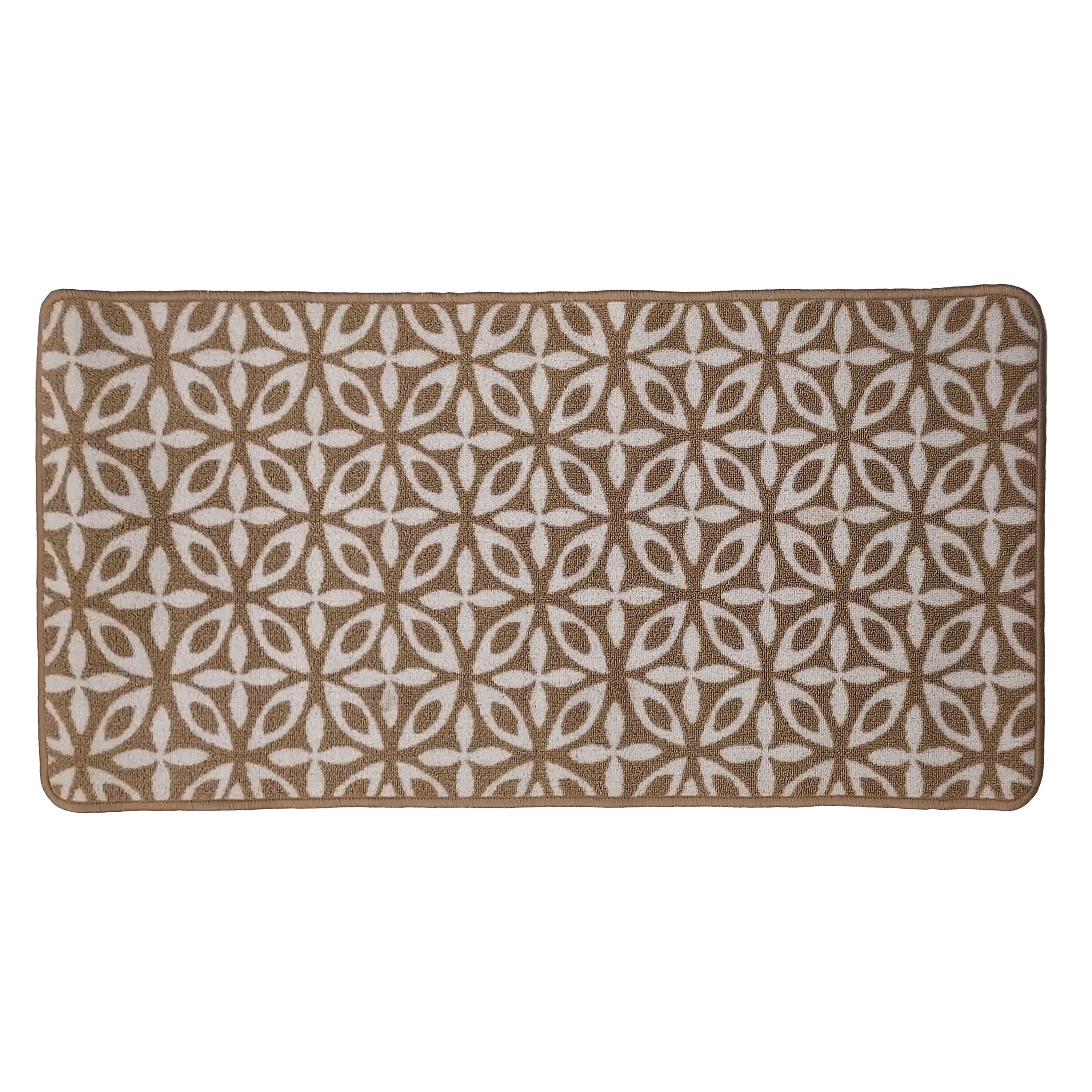 Primeur Taupe & cream Geo Large Runner, (L)120cm x (W)57cm | DIY at B&Q