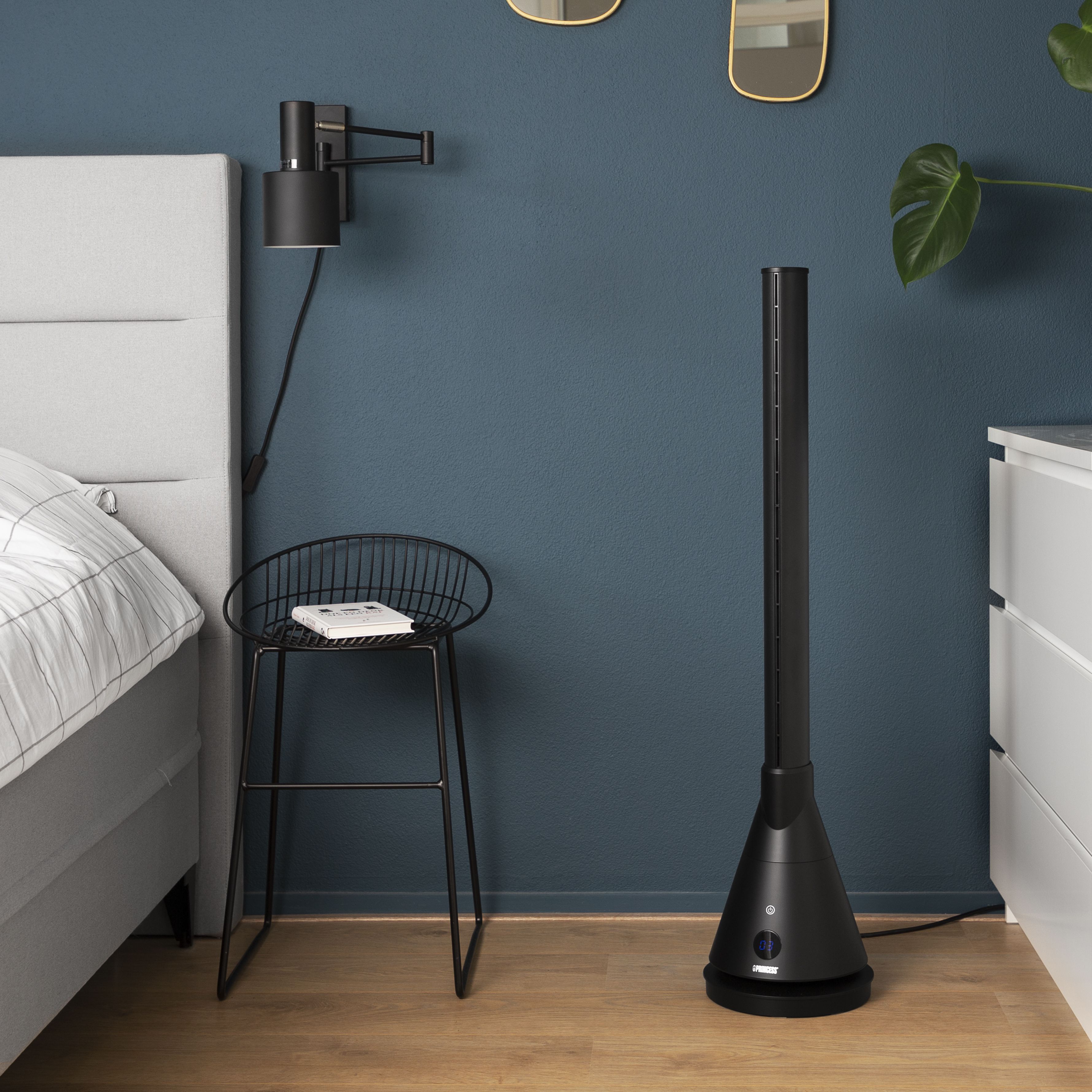 Princess 2 in 1 Smart Black 10-speed Tower fan