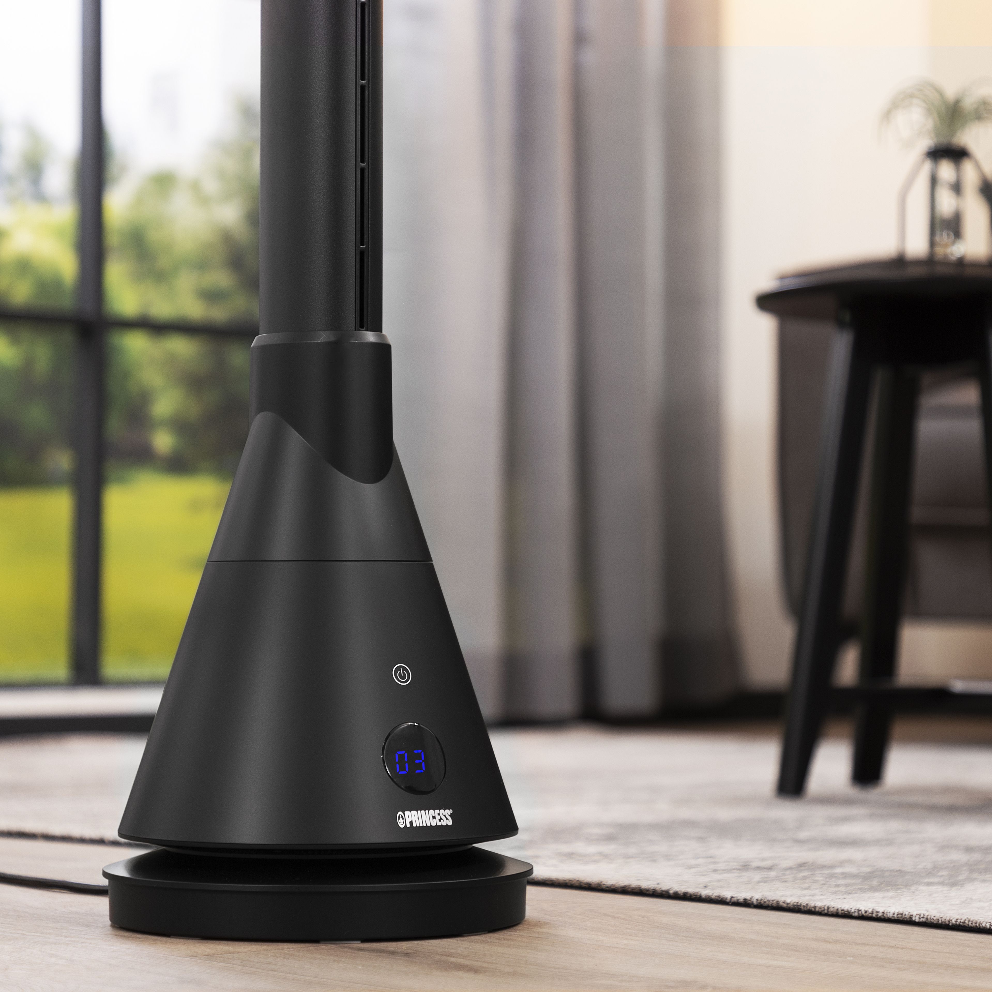 Princess 2 in 1 Smart Black 10-speed Tower fan
