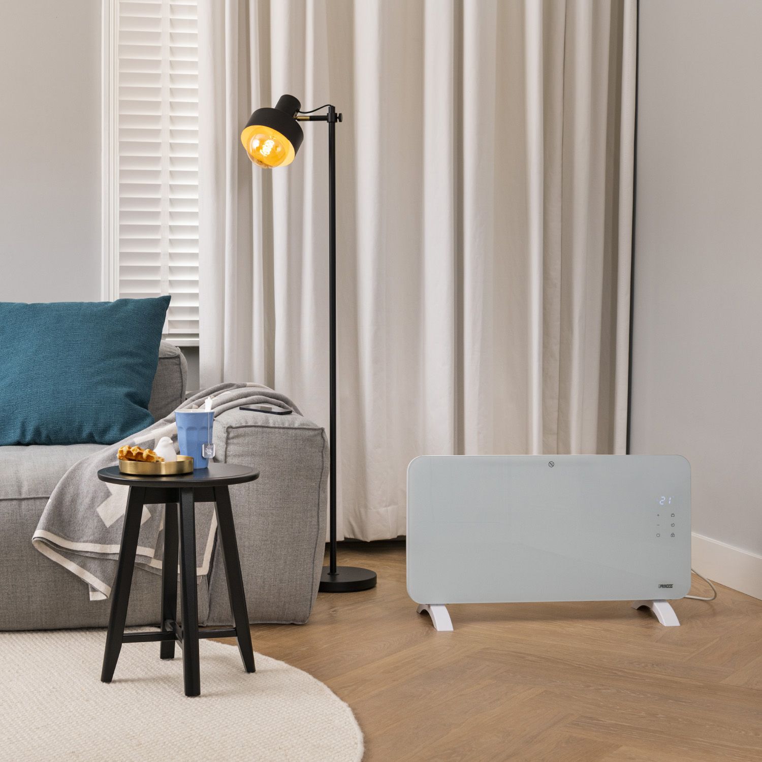 Princess Electric Smart Wi-Fi 1500W White Convector Panel heater