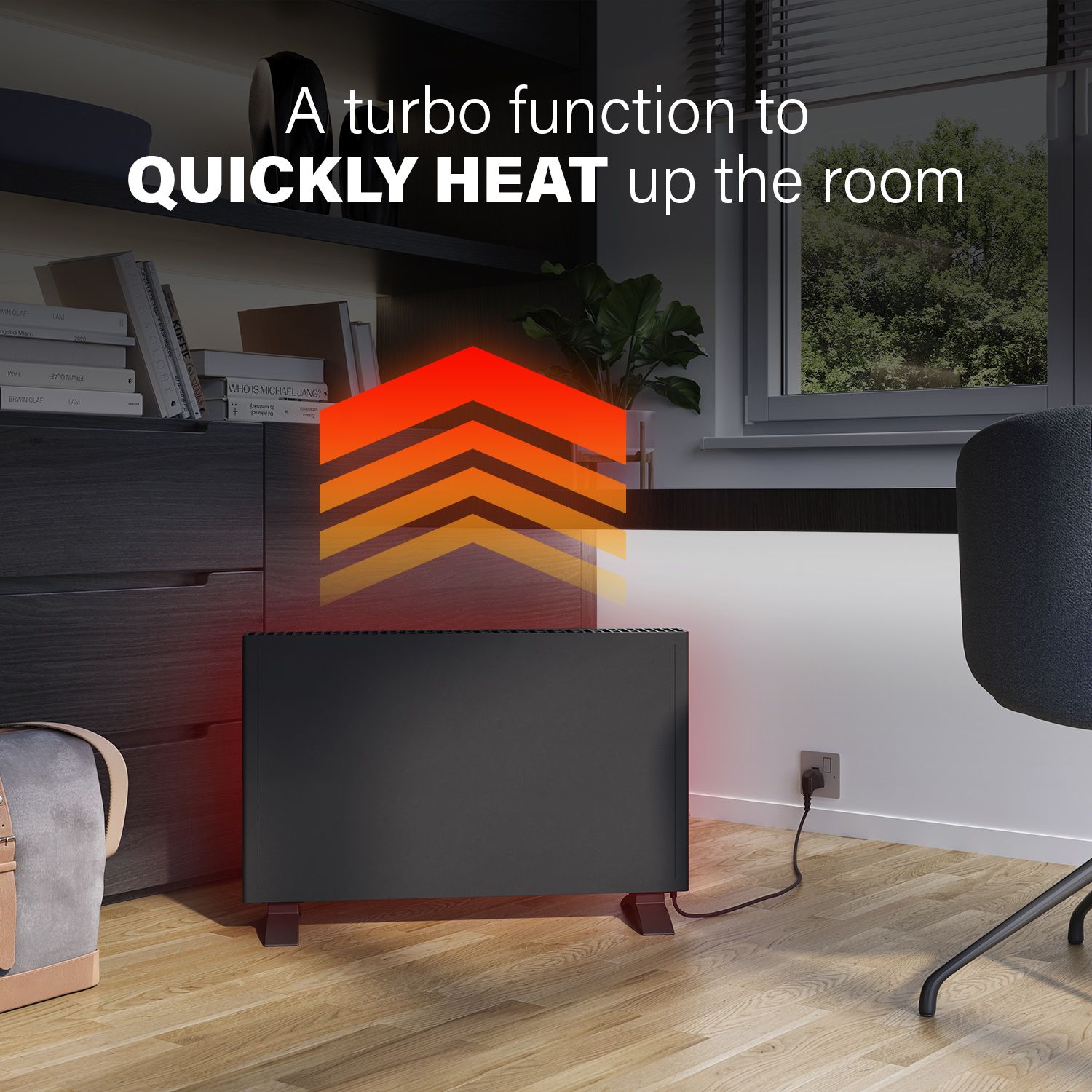 Princess Smart Black 2kW Convector heater