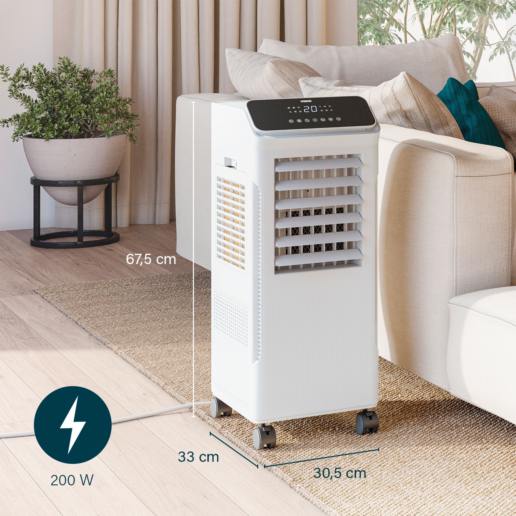 Princess Smart Hybrid White Remote controlled Air cooler