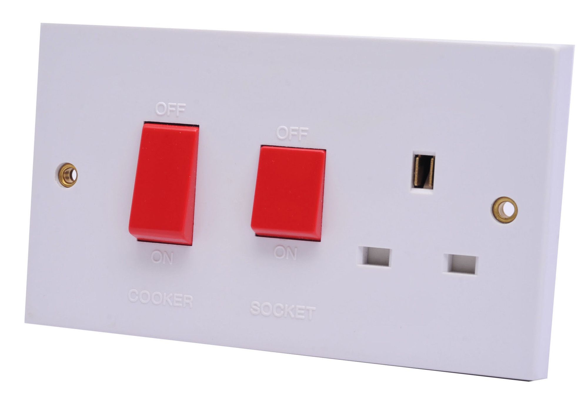 Pro Power White Cooker switch & socket | DIY at B&Q