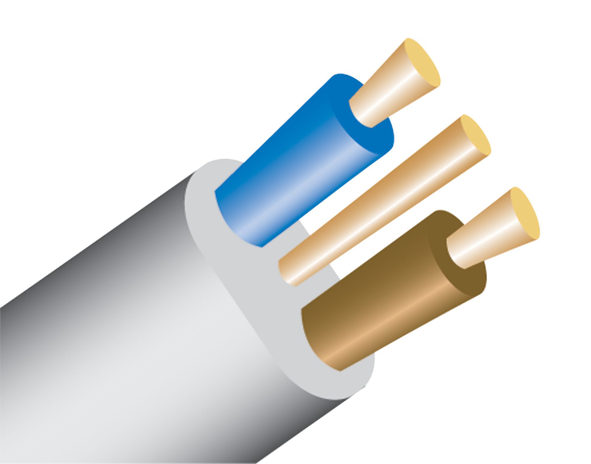 Prysmian 6242YH Grey 2-core Multi-core cable 1.5mm² x 50m | DIY at B&Q