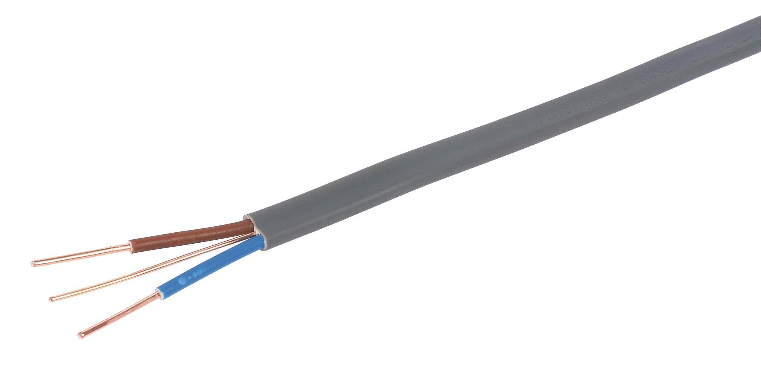 Prysmian Grey Twin & earth Cable 2.5mm² x 25m | DIY at B&Q