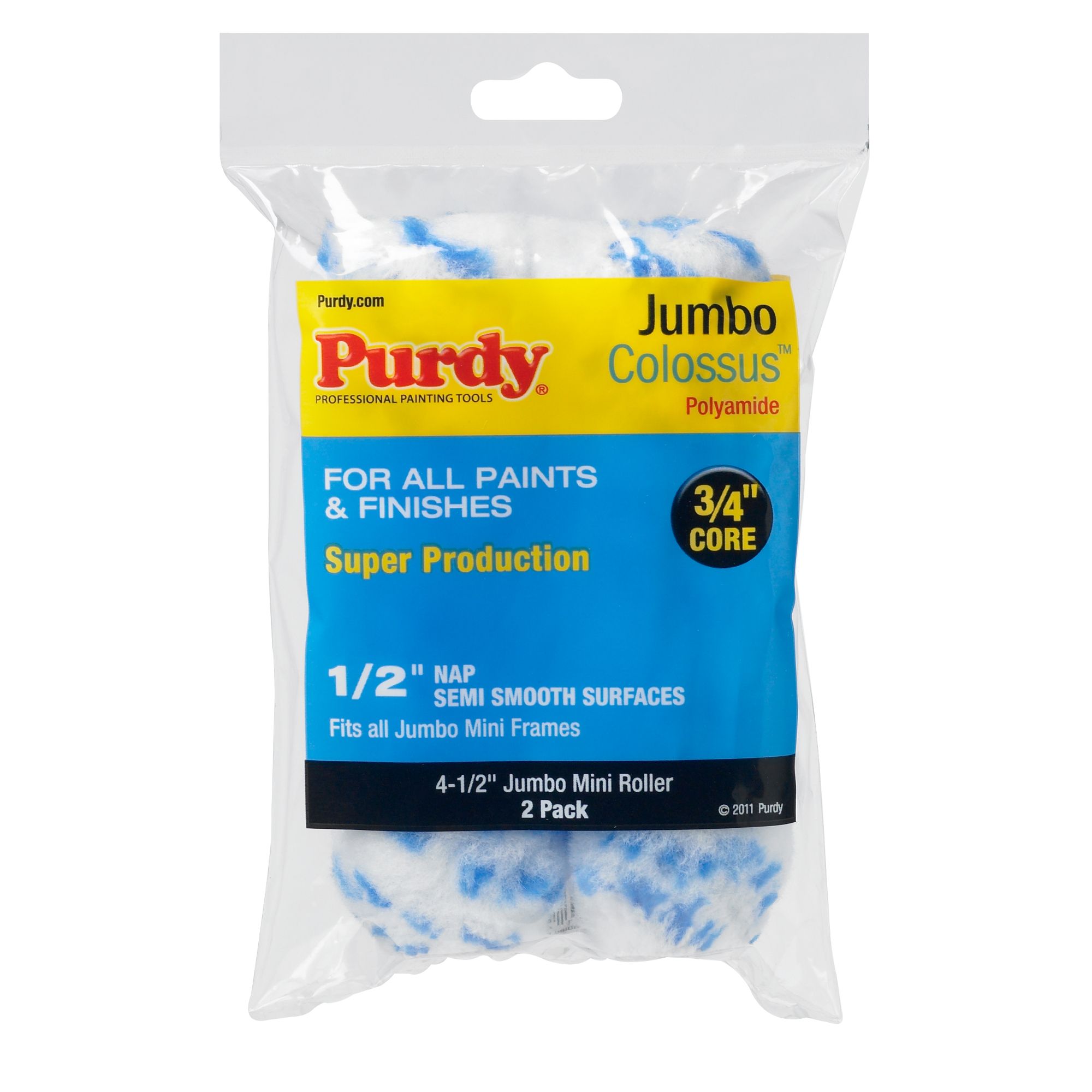 Purdy Colossus Medium Pile Polyamide 4" Roller sleeve, Pack of 2