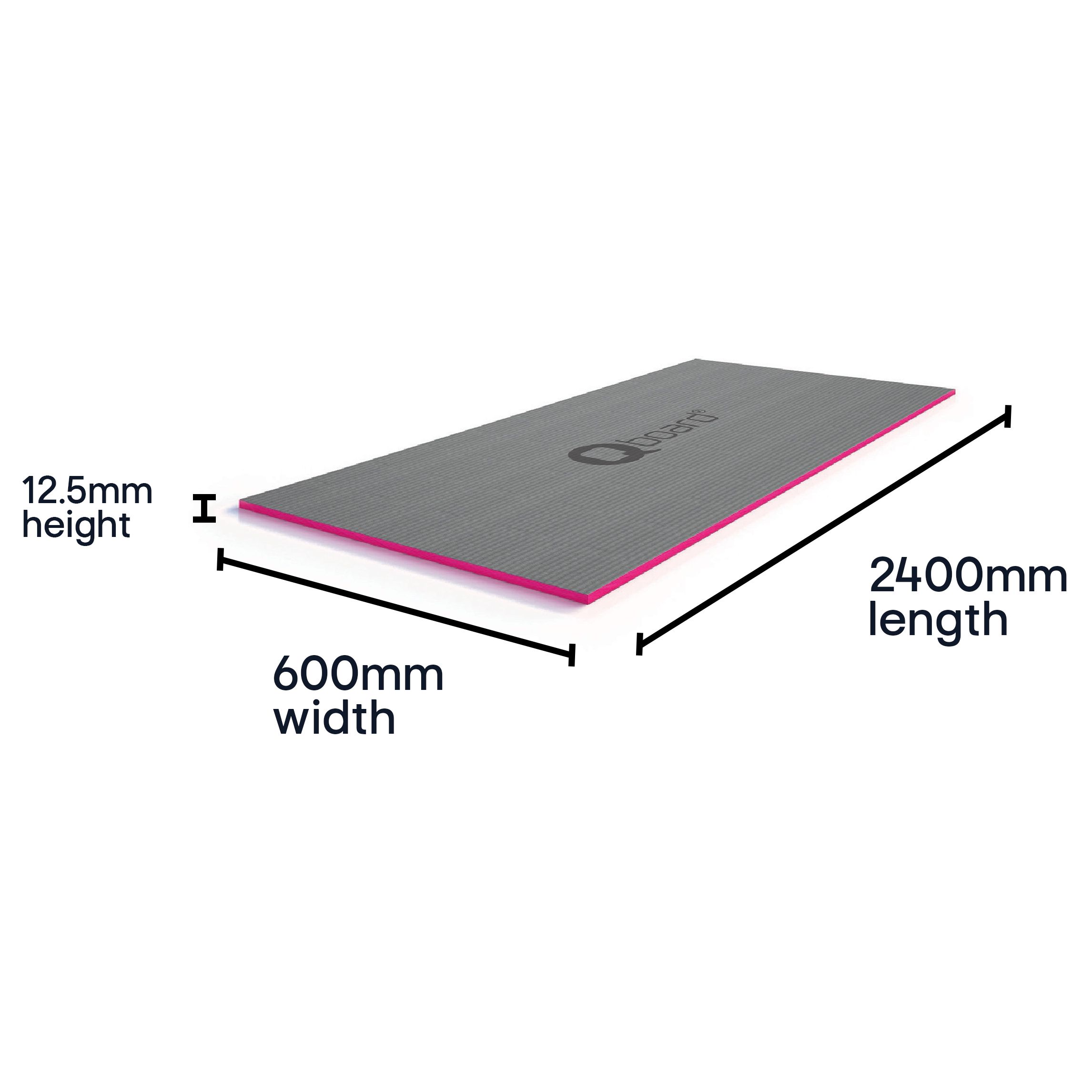 Qboard Backer board, (L)2400mm (W)600mm (T)12.5mm