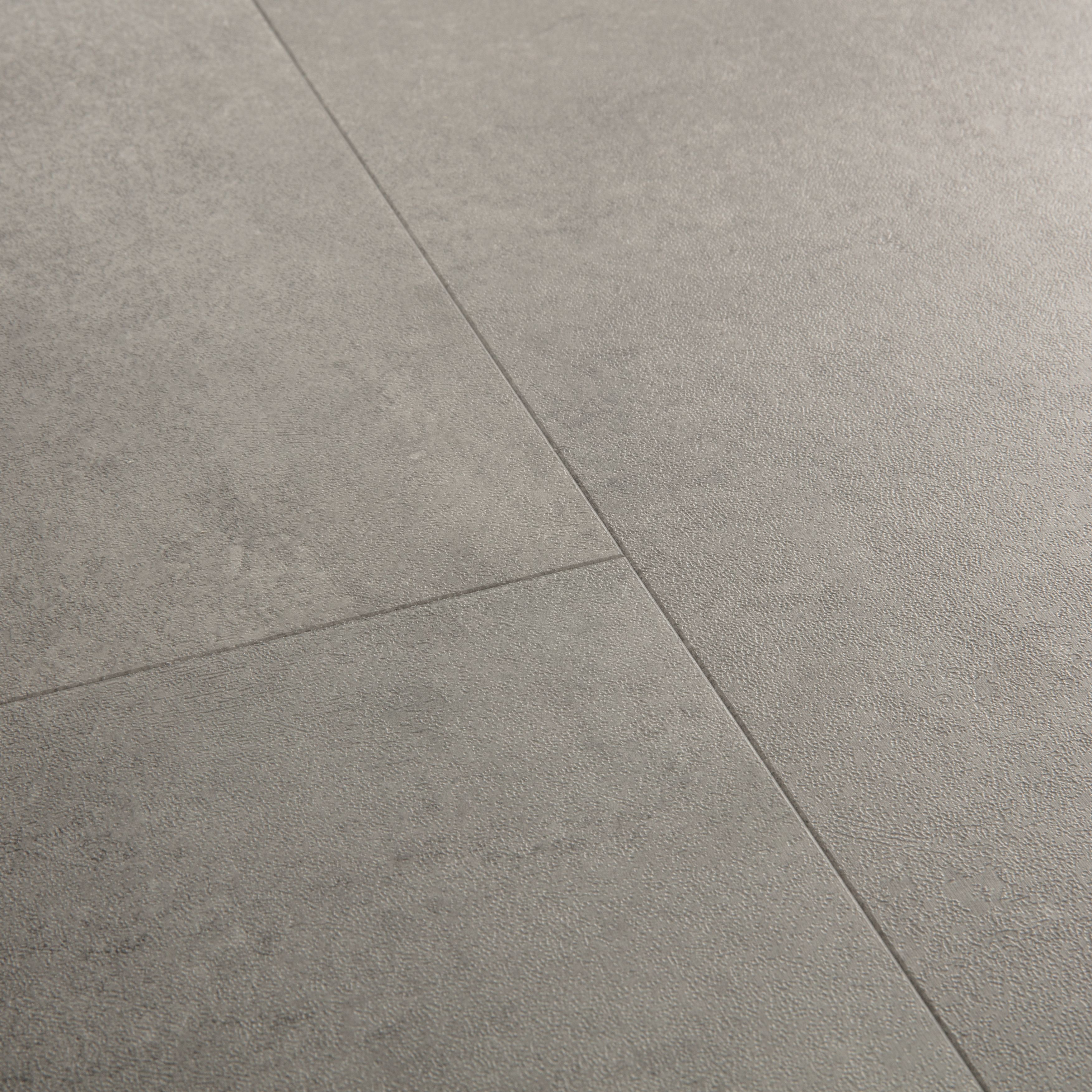 Quick-step Lima Grey Concrete effect Vinyl Tile Sample | DIY at B&Q