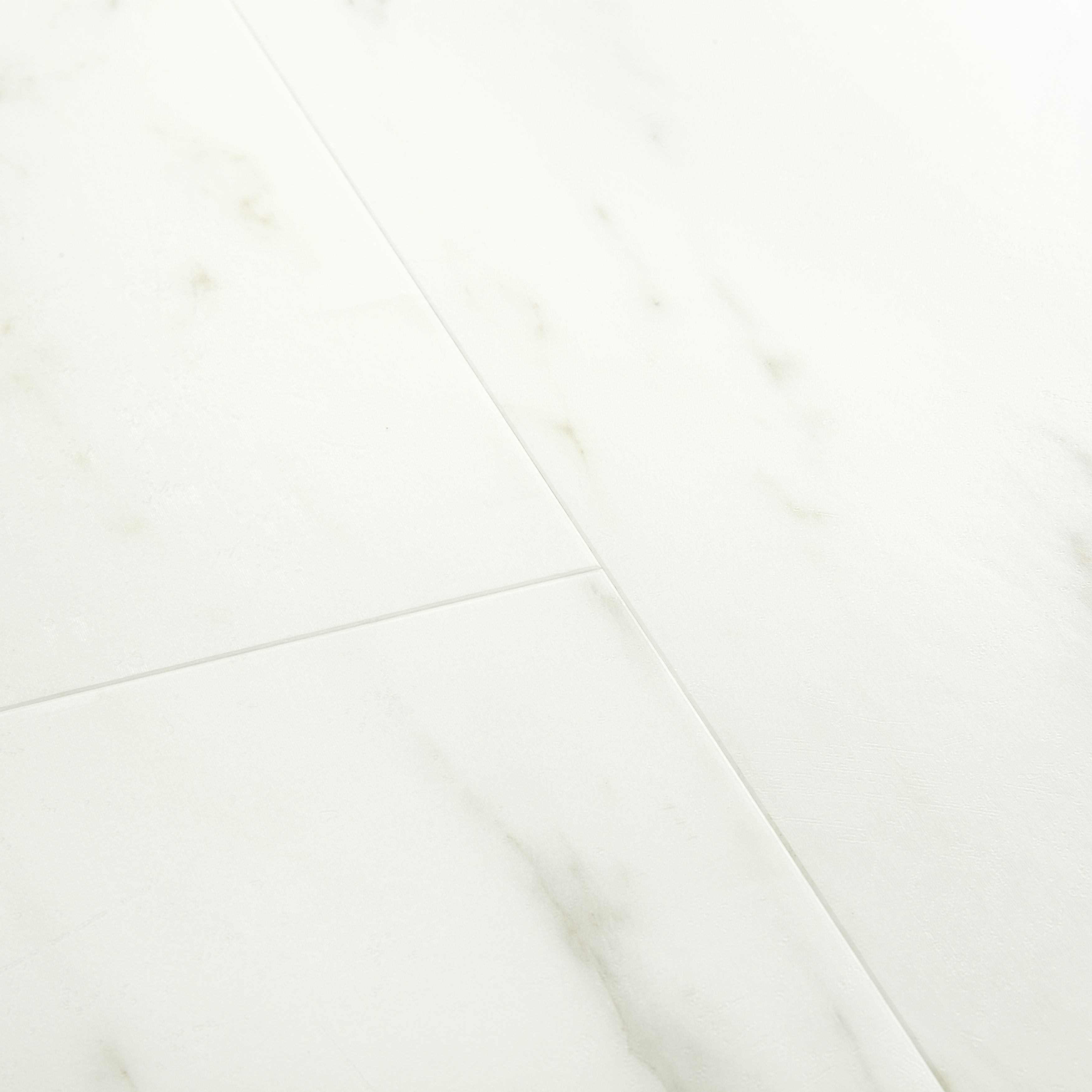 Quick-step Lima White Marble effect Vinyl Tile Sample | DIY at B&Q