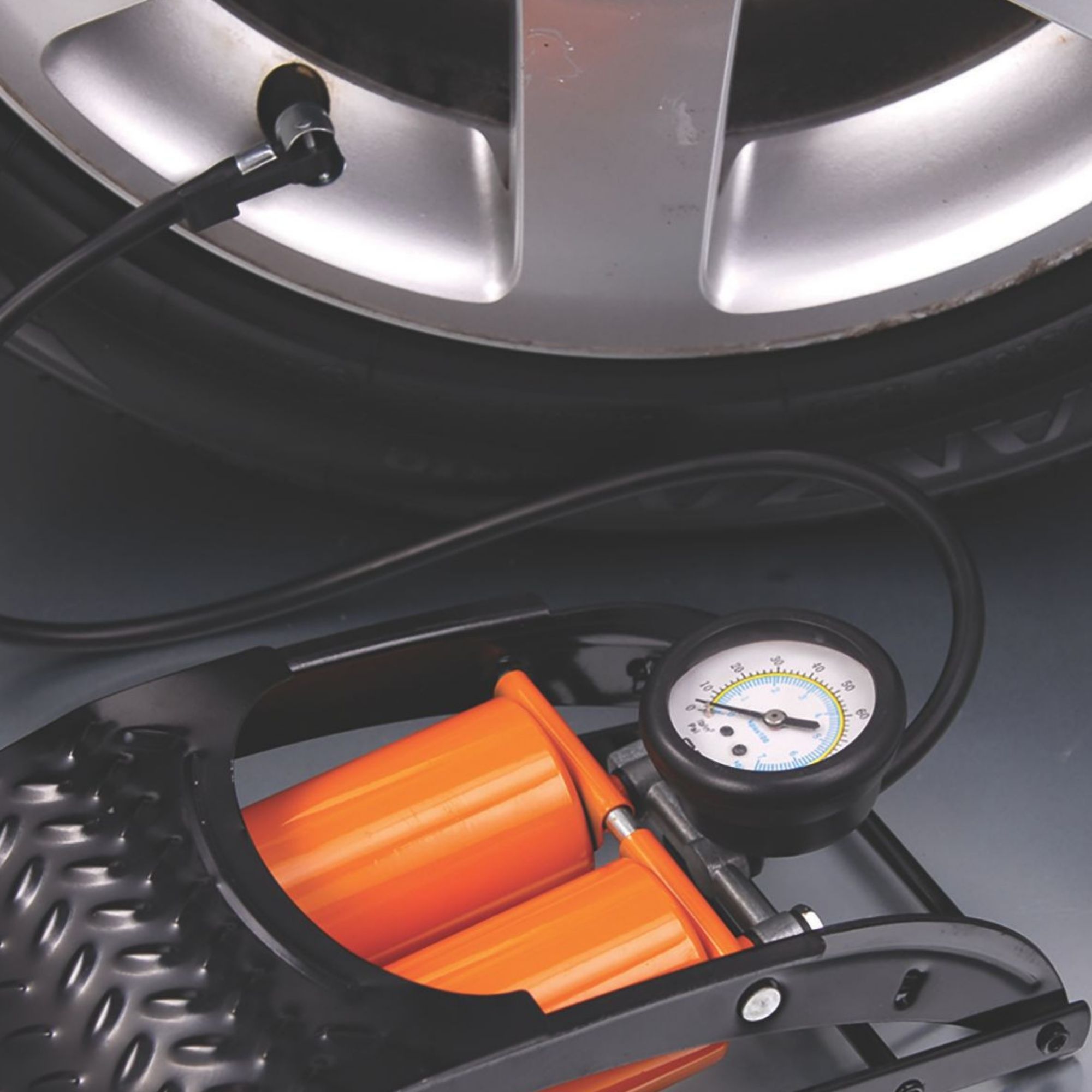 RAC Double barrel Foot pump