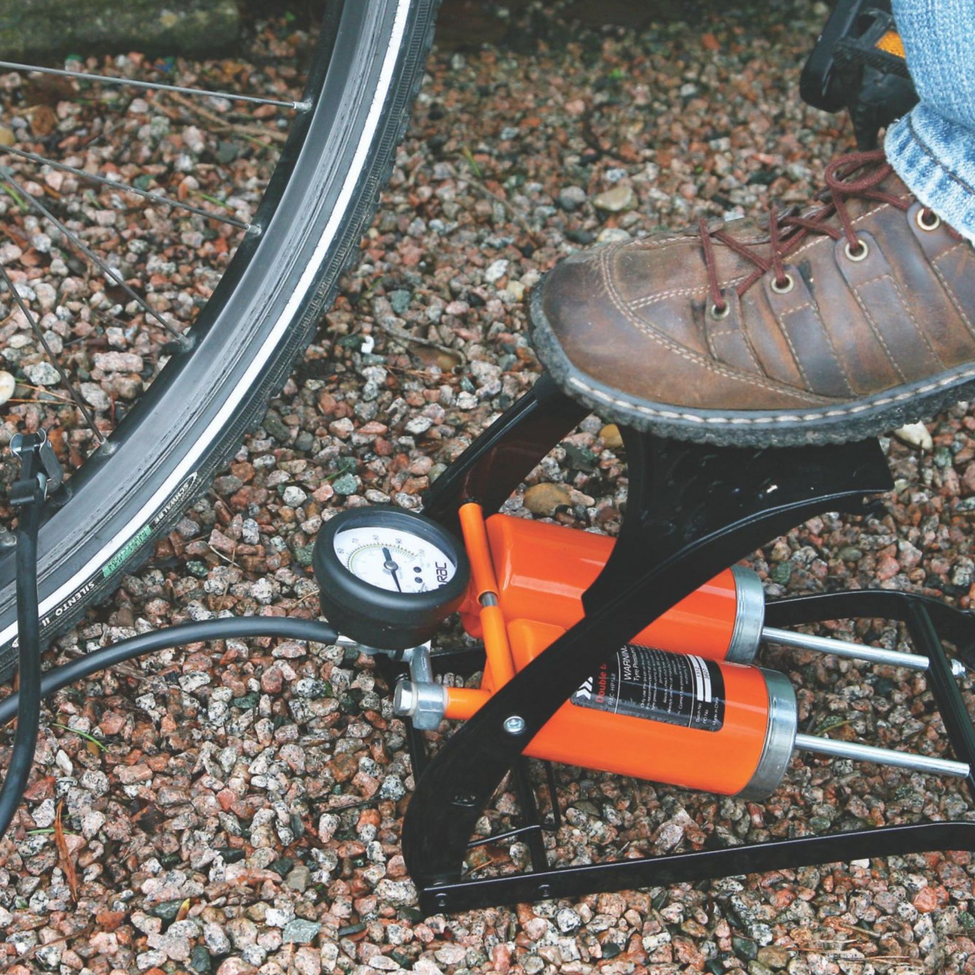 RAC Double barrel Foot pump