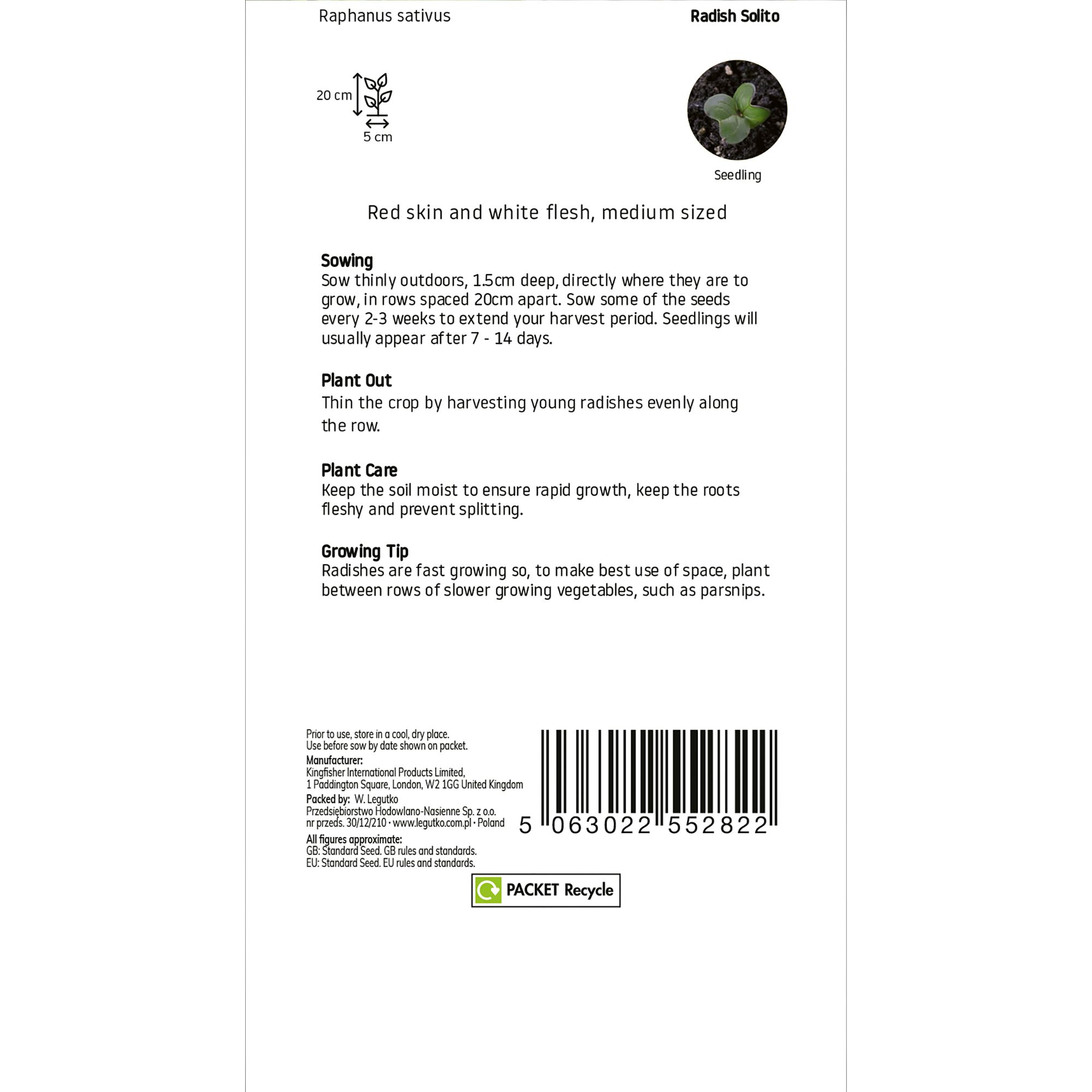 Radish 'Scarlett Globe' Vegetable Seeds