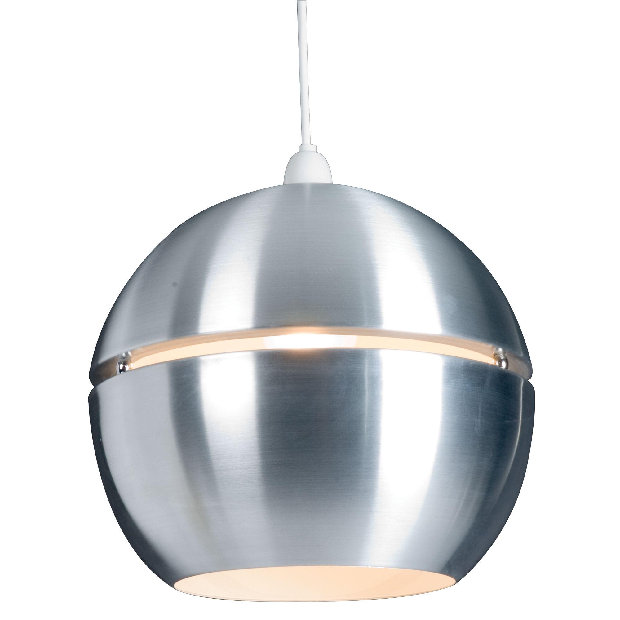 Rainbow Silver effect Spherical Light shade | DIY at B&Q
