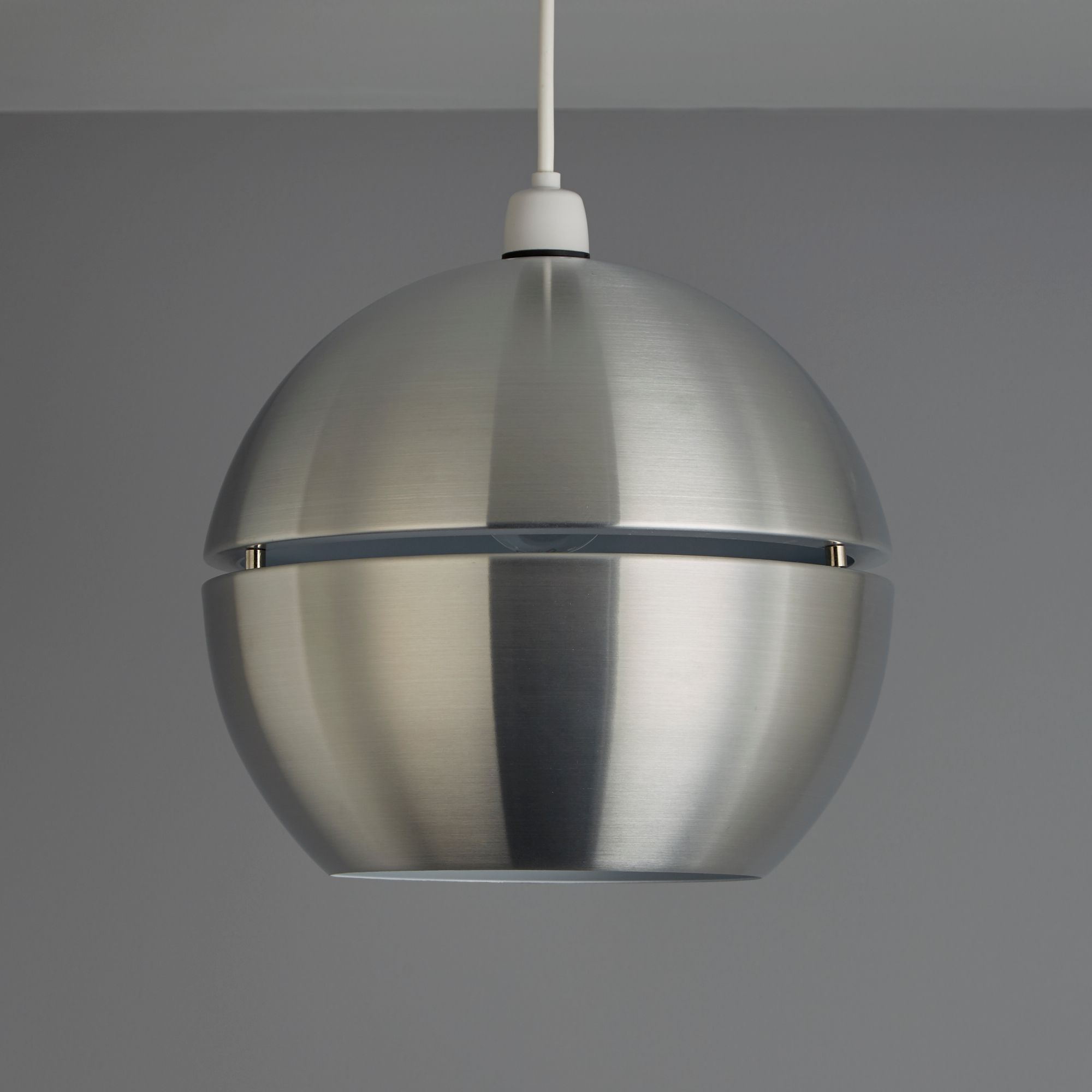 Rainbow Silver effect Spherical Light shade | DIY at B&Q