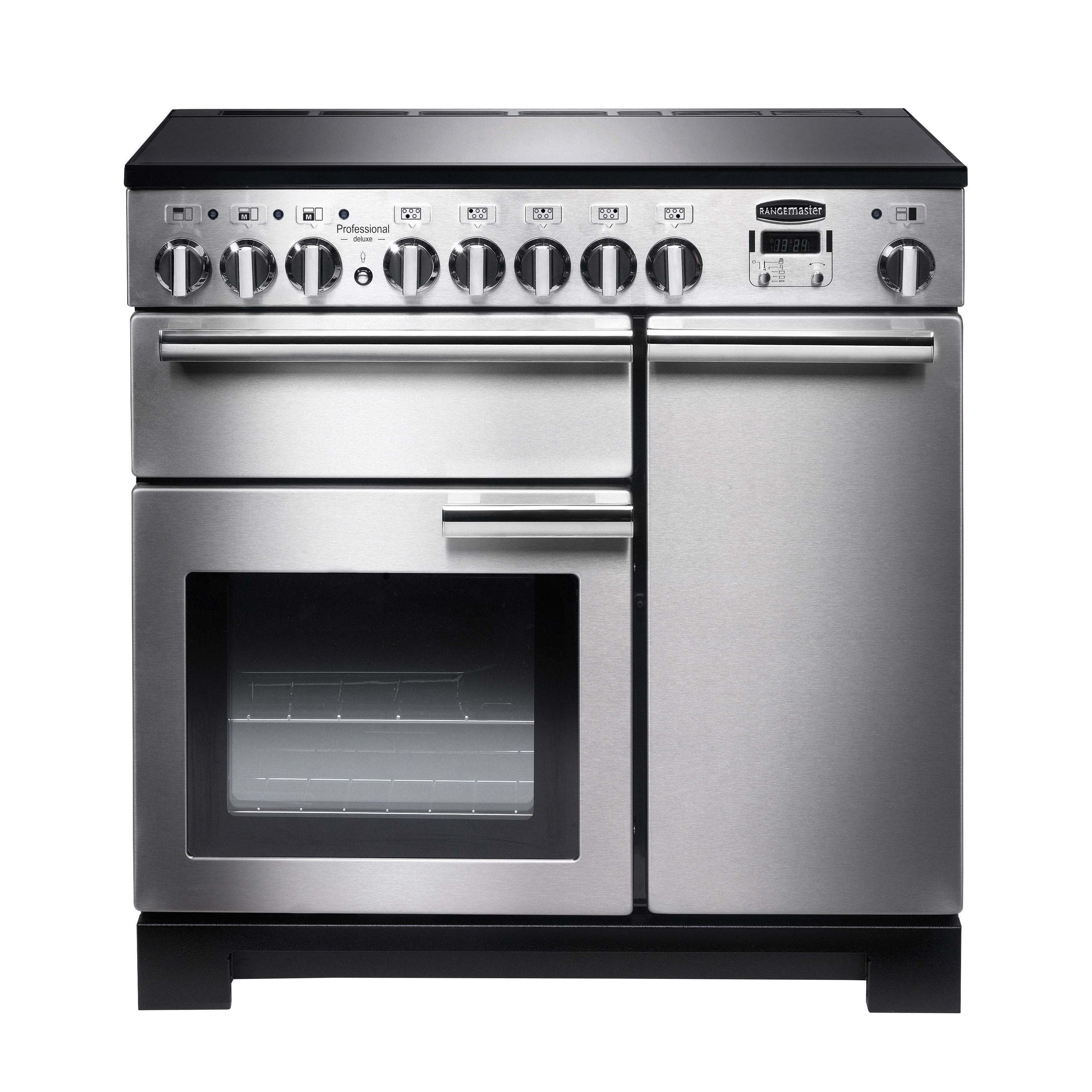 Rangemaster PDL90EISS/C Freestanding Electric Range cooker with ...
