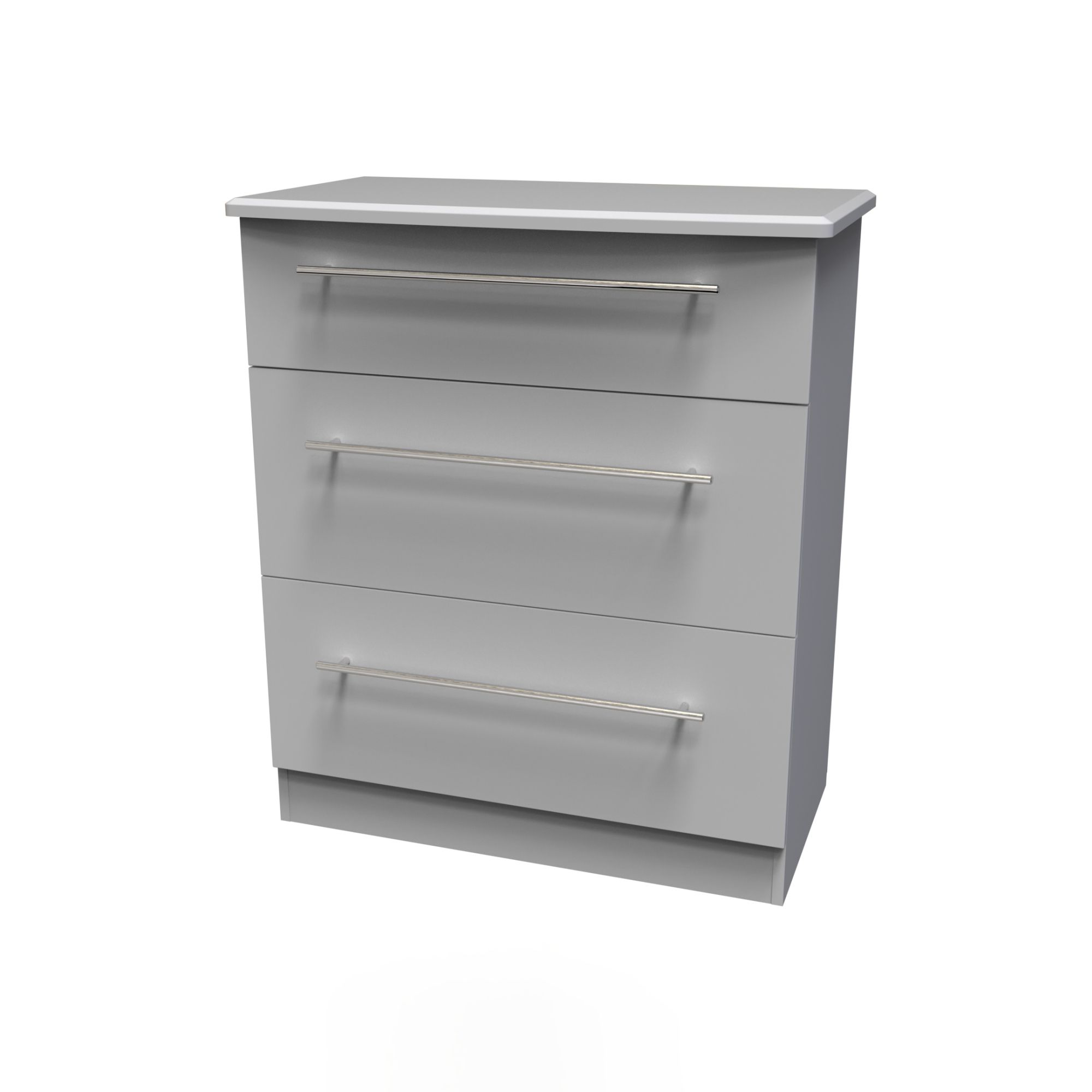Ready assembled Matt grey 3 piece Bedroom furniture set