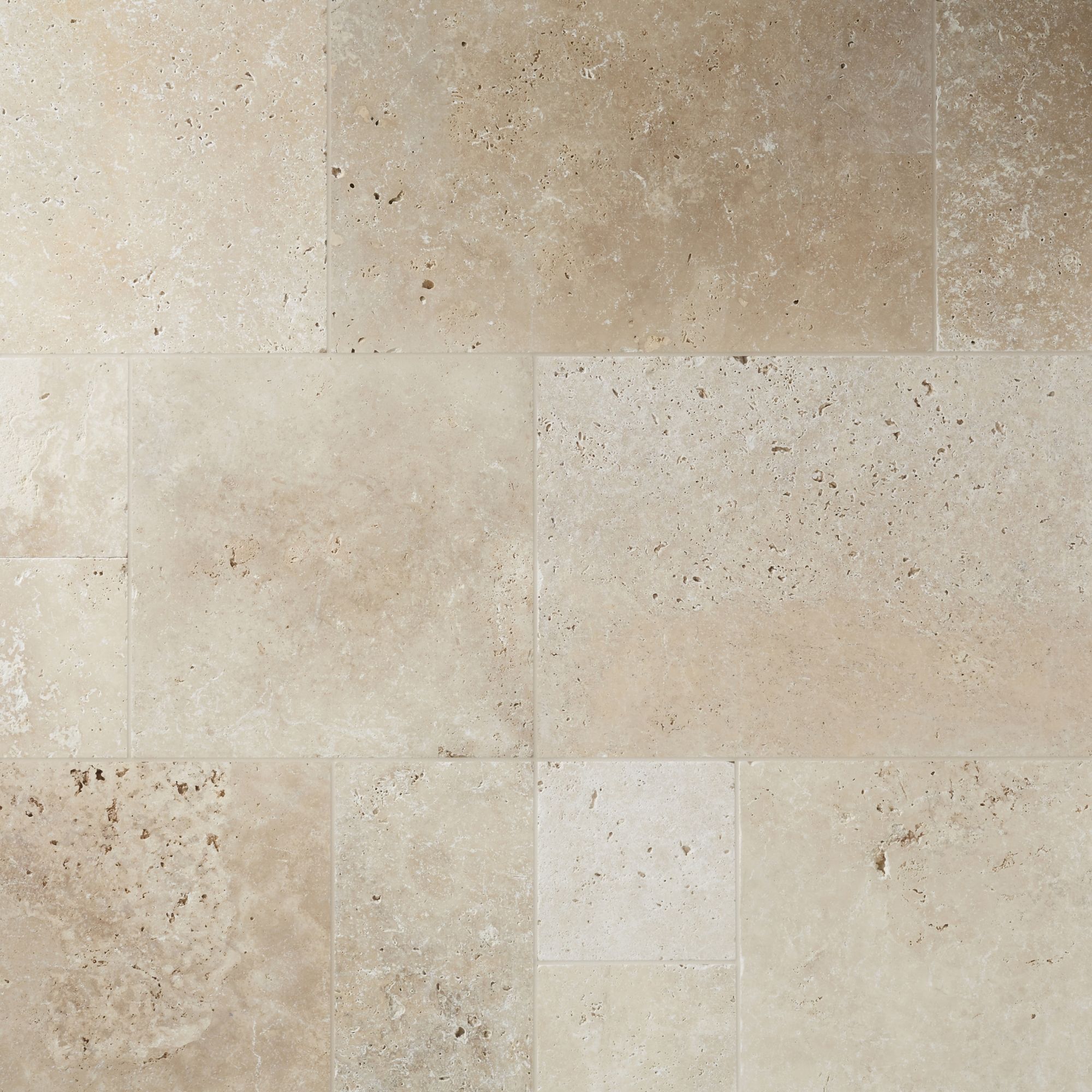 Real tumbled travertine Cream Matt Travertine effect Natural stone ...