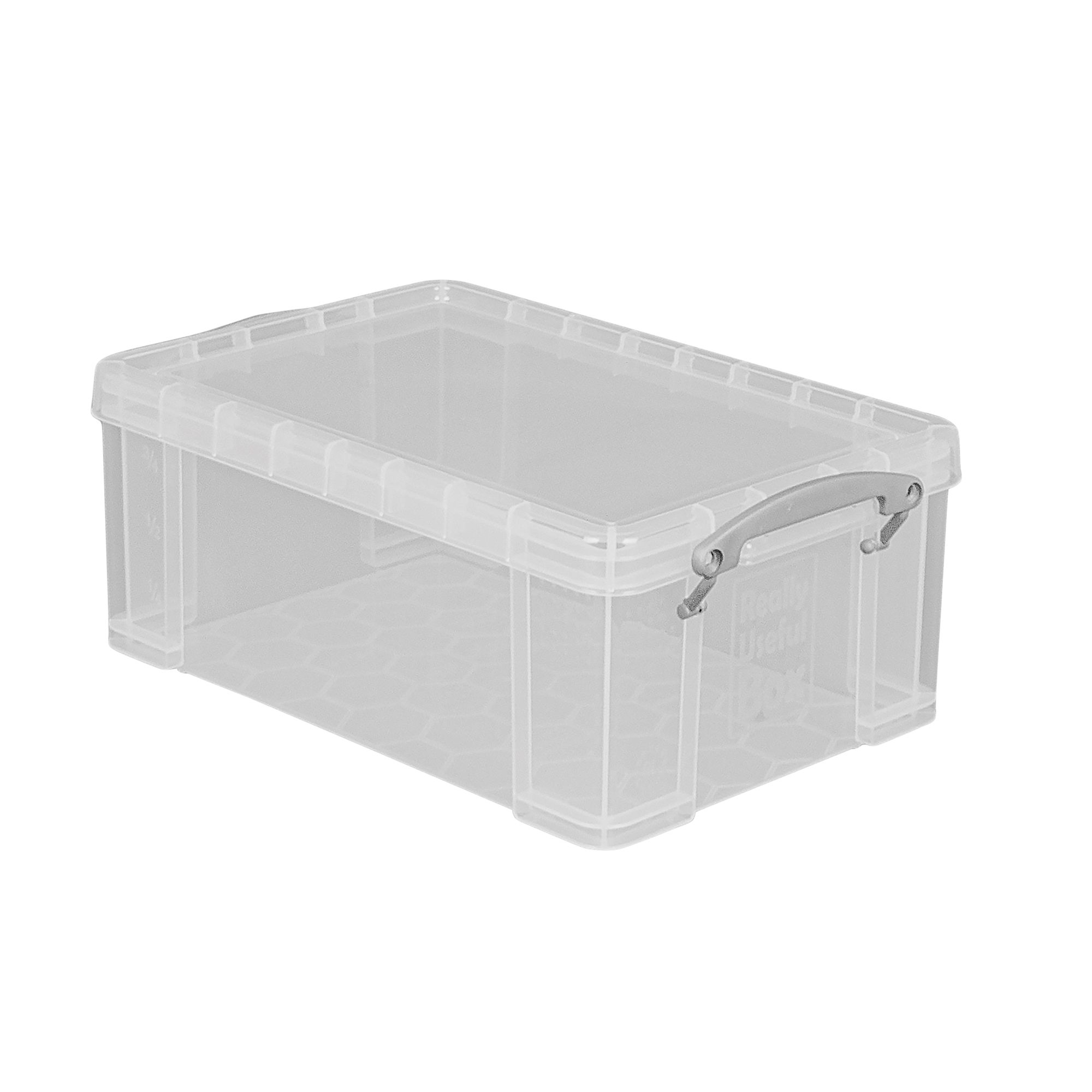 Really Useful Heavy duty Clear 18L Plastic Stackable Storage box & Lid