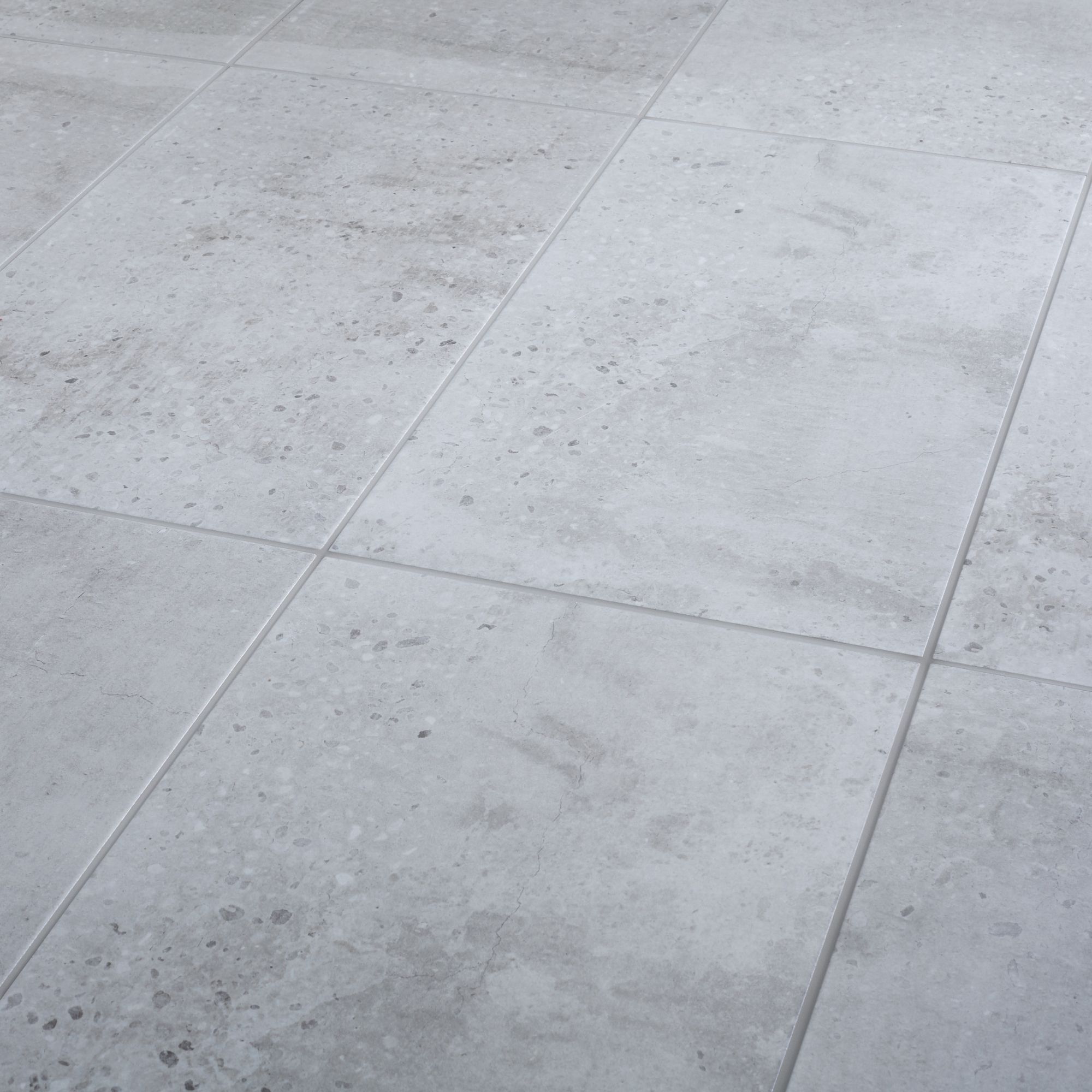 Reclaimed Grey Matt Concrete effect Porcelain Wall & floor Tile Sample